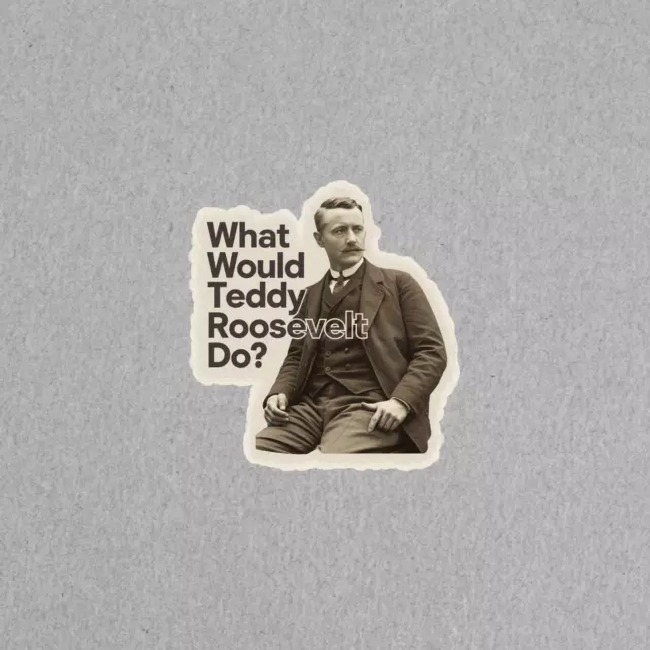 What Would Teddy Roosevelt Do? Vintage Photo Sticker Decalphone Decal ...
