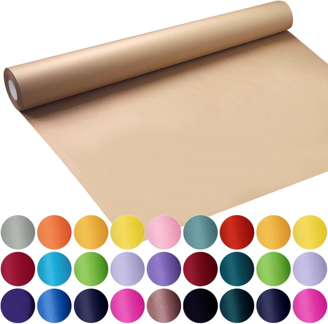 Teddy Run Kraft Paper Roll 15" x 460" (38') for Gift Wrapping Bulletin ...