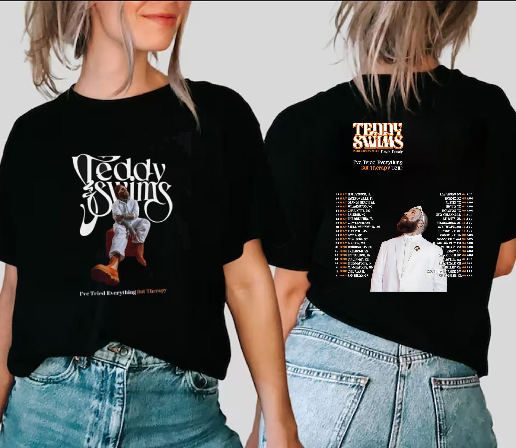 Teddy Swims Graphic Shirt, Teddy Swims Tour 2025 T-Shirt, Teddy Swims ...