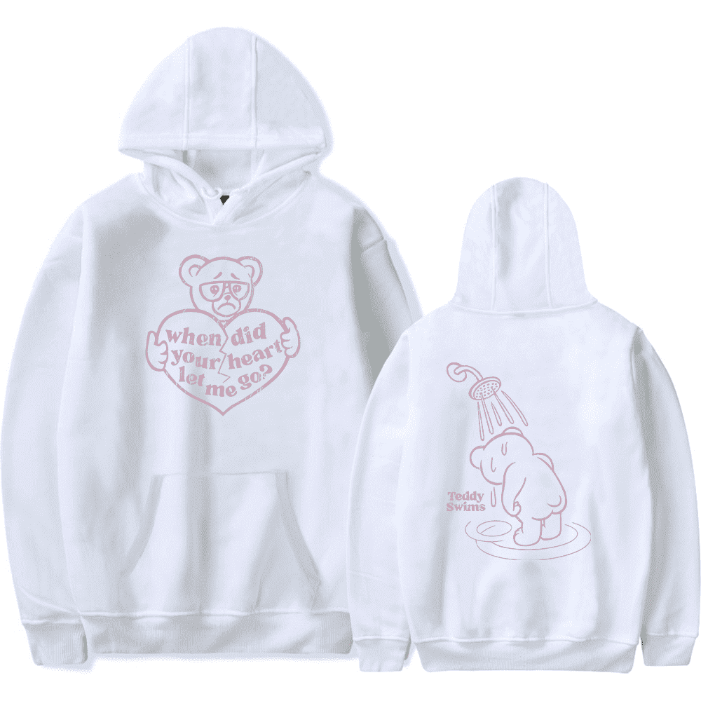 Teddy Swims Merch Hoodie Broken Heart Long Sleeve Hoodies Bear Logo Men ...