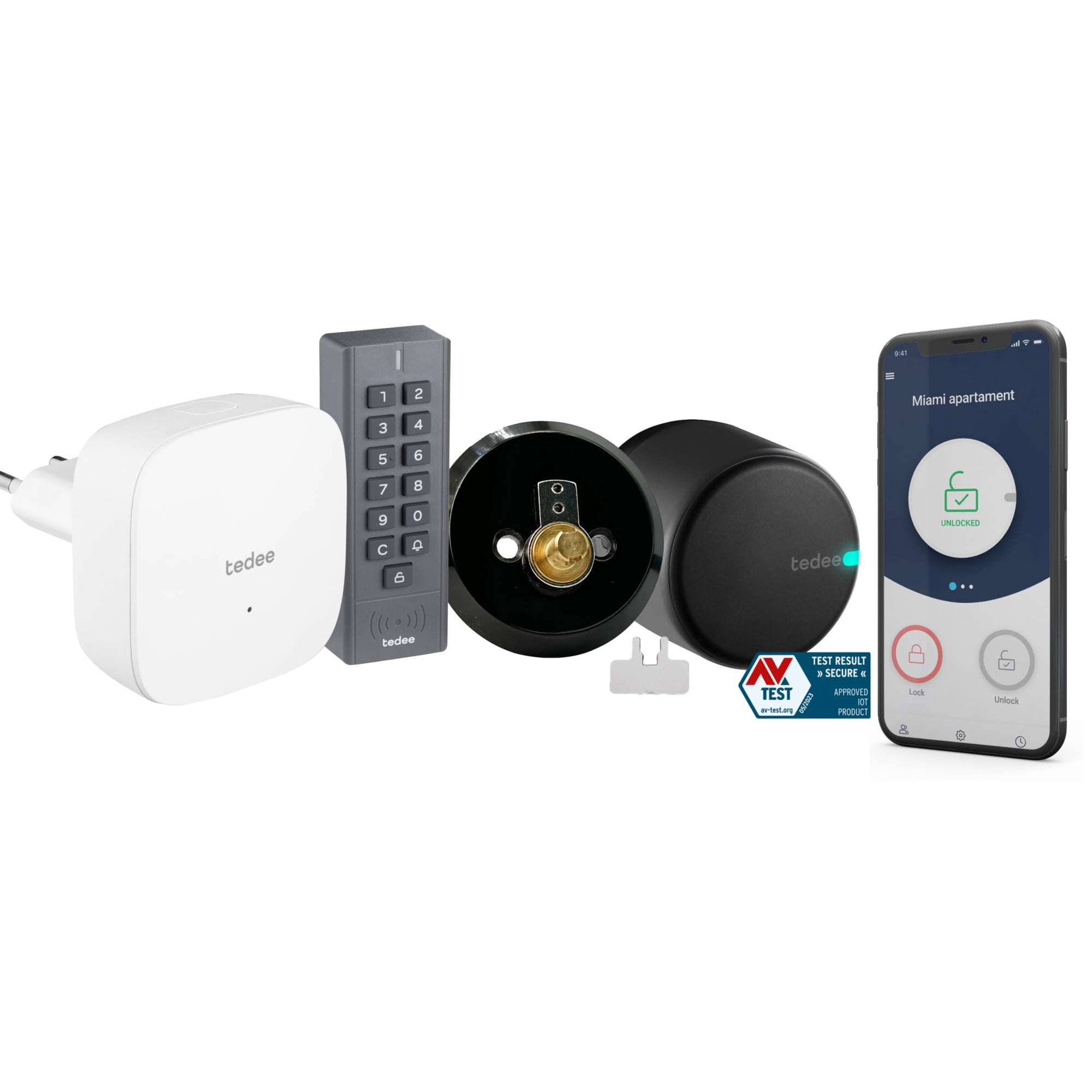 Tedee Go Retrofit Smart Lock for Deadbolts - WiFi, Bluetooth & Code ...
