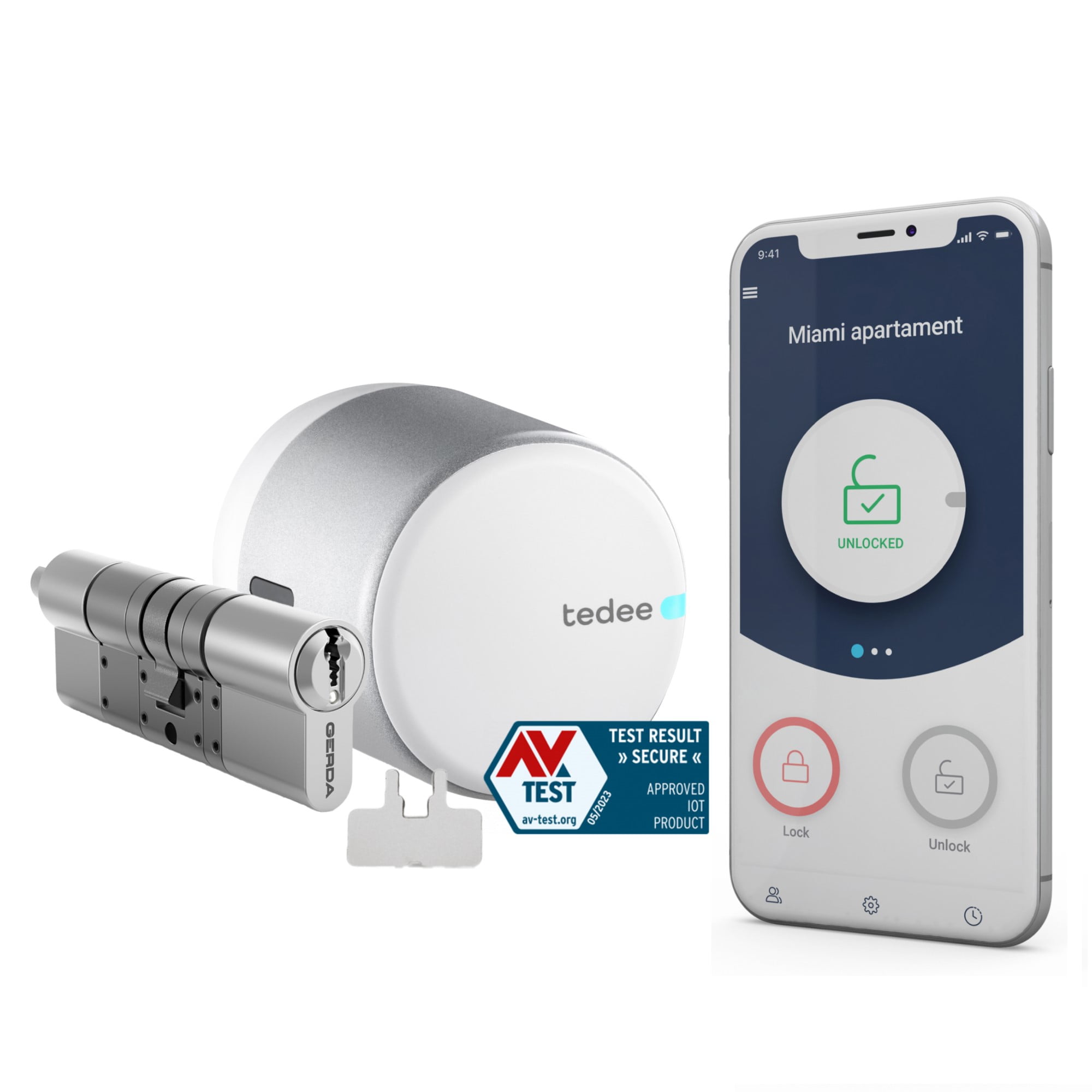 Tedee Go Smart Cylinder for European Multipoint Locks & Mortise Locks - Bluetooth Access with ...