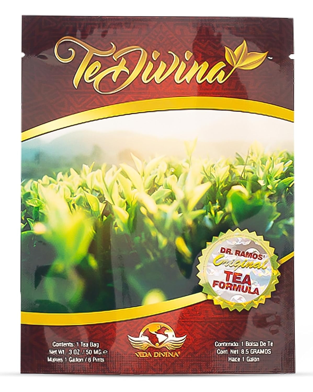 TeDivina Detox Tea All Organic Healthy Cleansing Formula, Caffeine Free ...