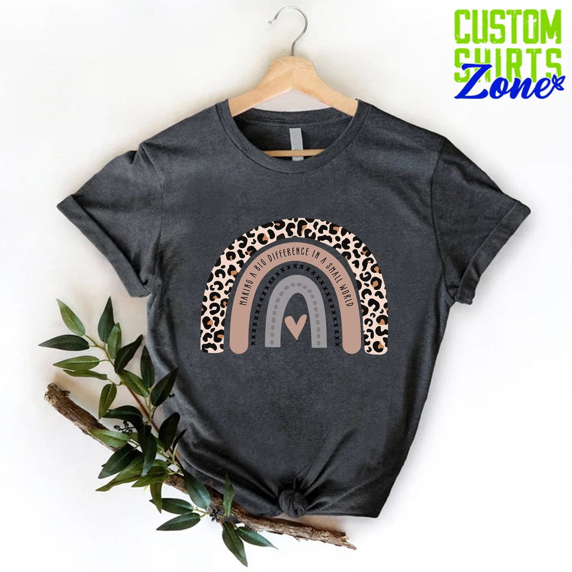 Tee Clo Teacher Leopard Rainbow T-Shirt Back To School Appreciation ...