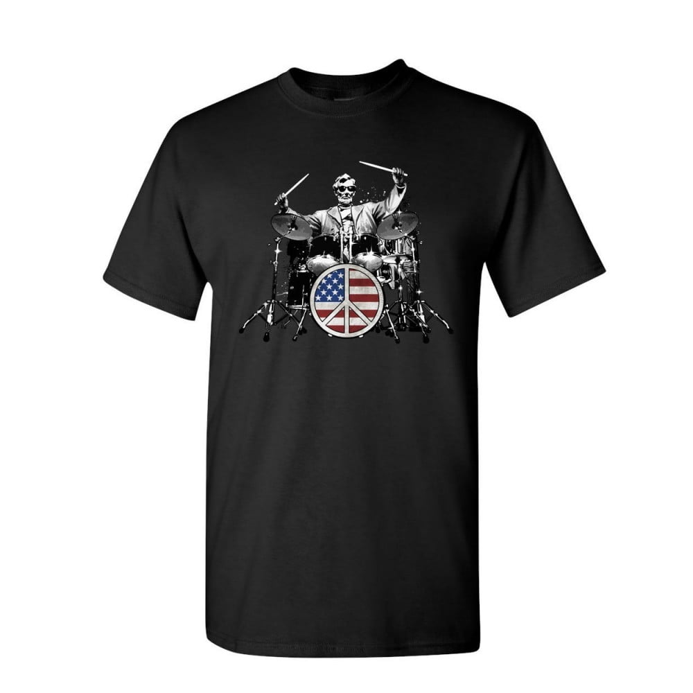 Tee Hunt Abraham Lincoln Rock & Roll Star T-Shirt Lincoln Memorial ...