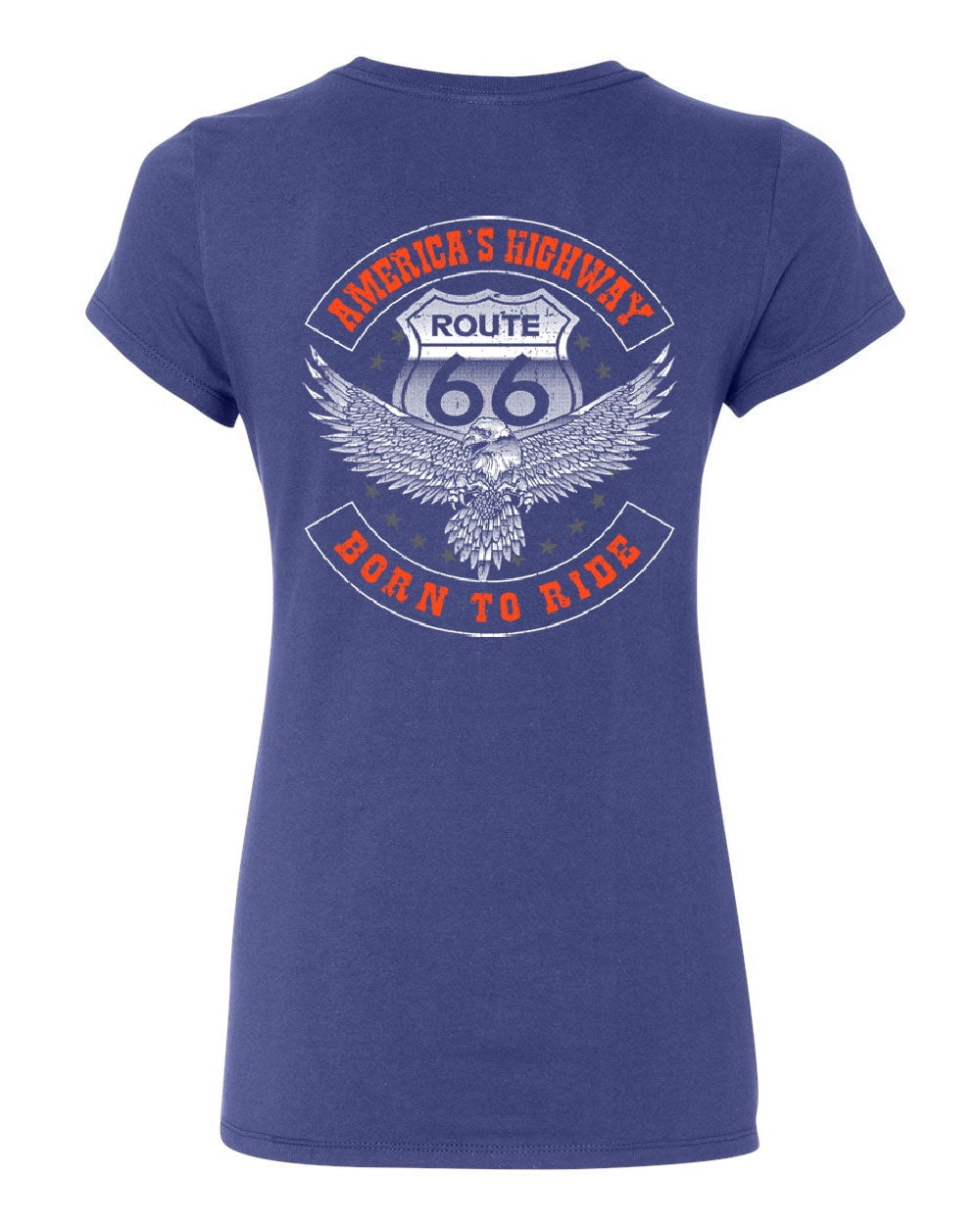 Tee Hunt America's Highway Women's T-Shirt Born to Ride Route 66 Biker ...
