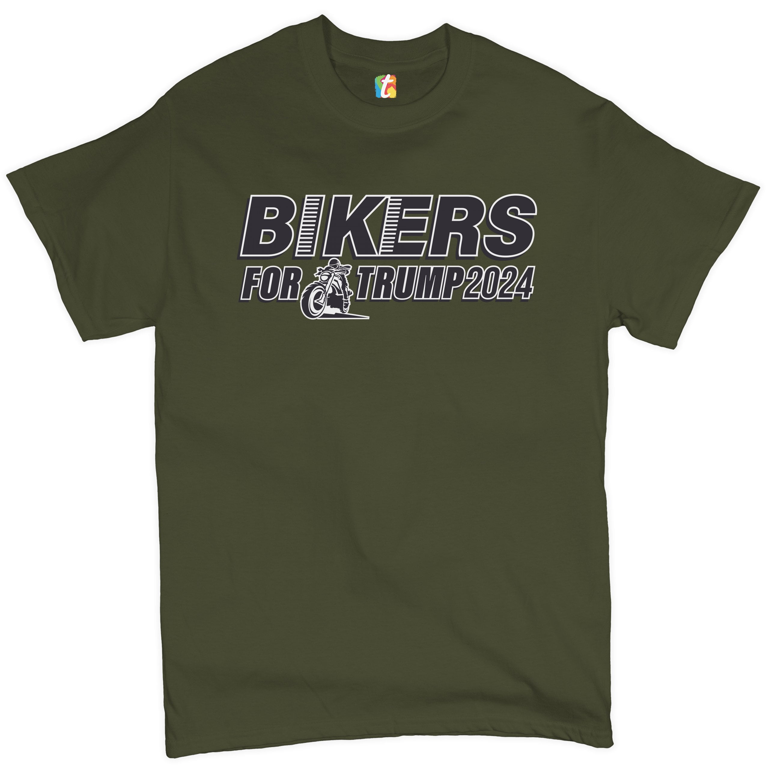 Tee Hunt Bikers for Trump 2024 T-Shirt Donald Trump Motorcycle Rally ...