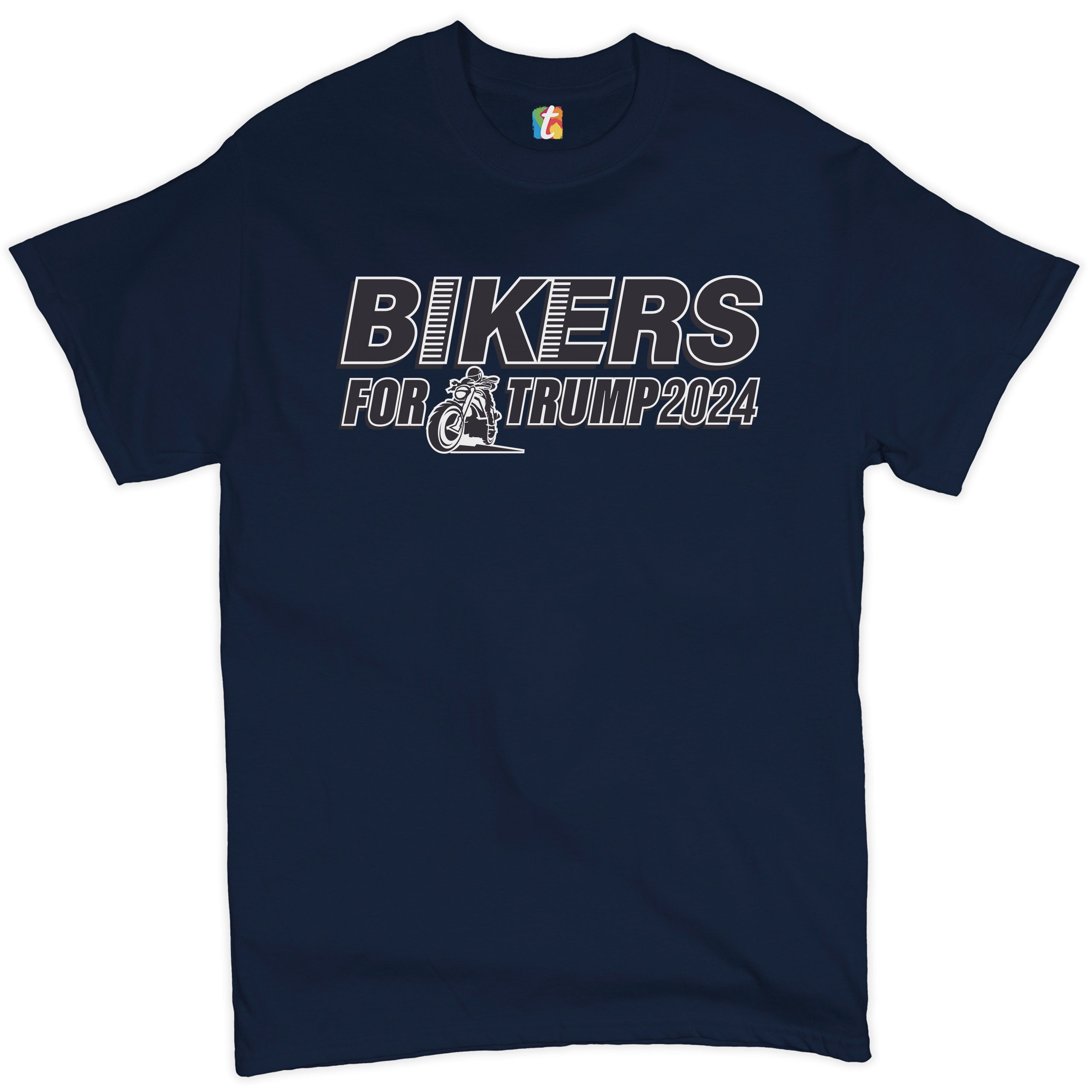 Tee Hunt Bikers for Trump 2024 T-Shirt Donald Trump Motorcycle Rally ...
