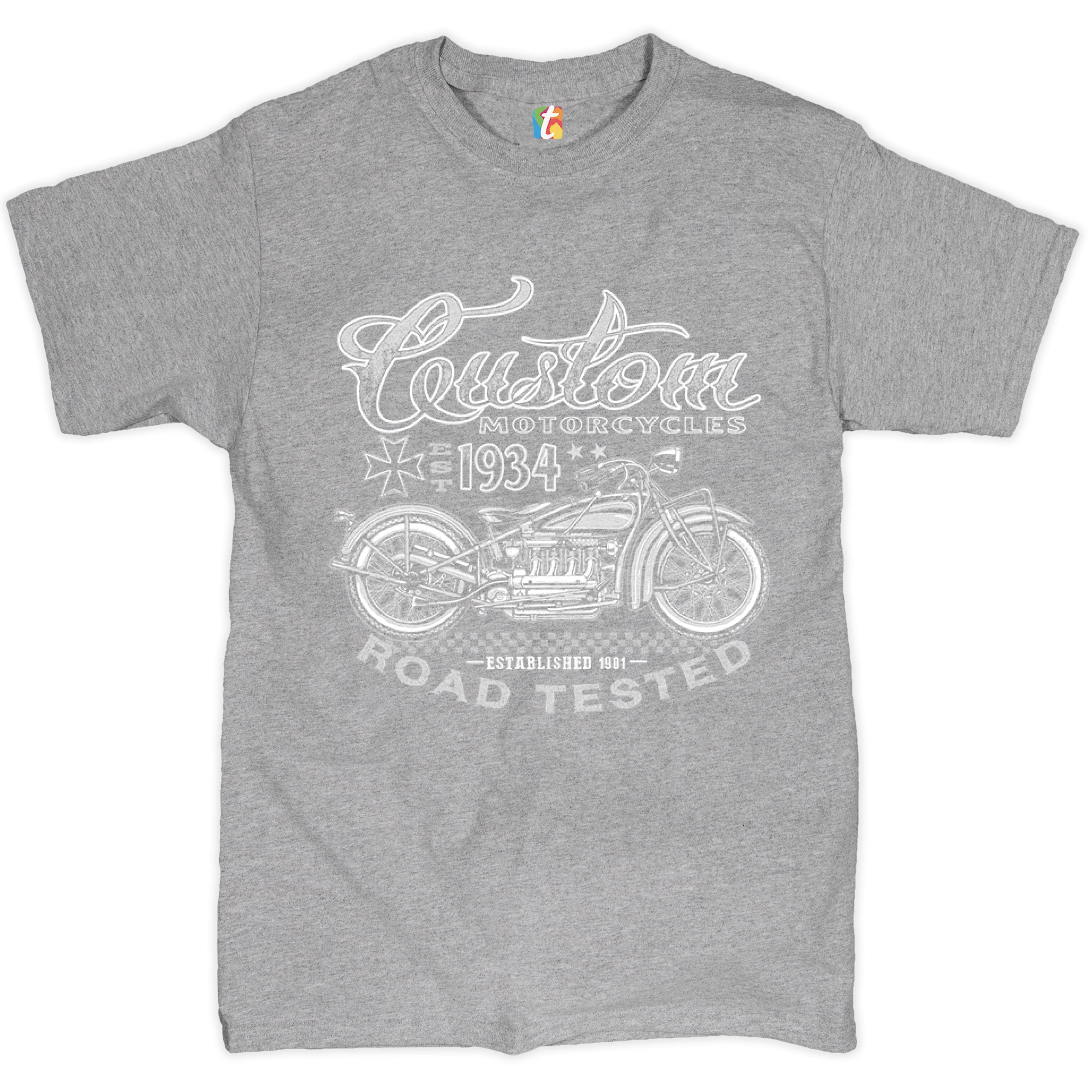 Tee Hunt Custom Motorcycles Road Tested T-Shirt Bobber Biker Gang MC ...