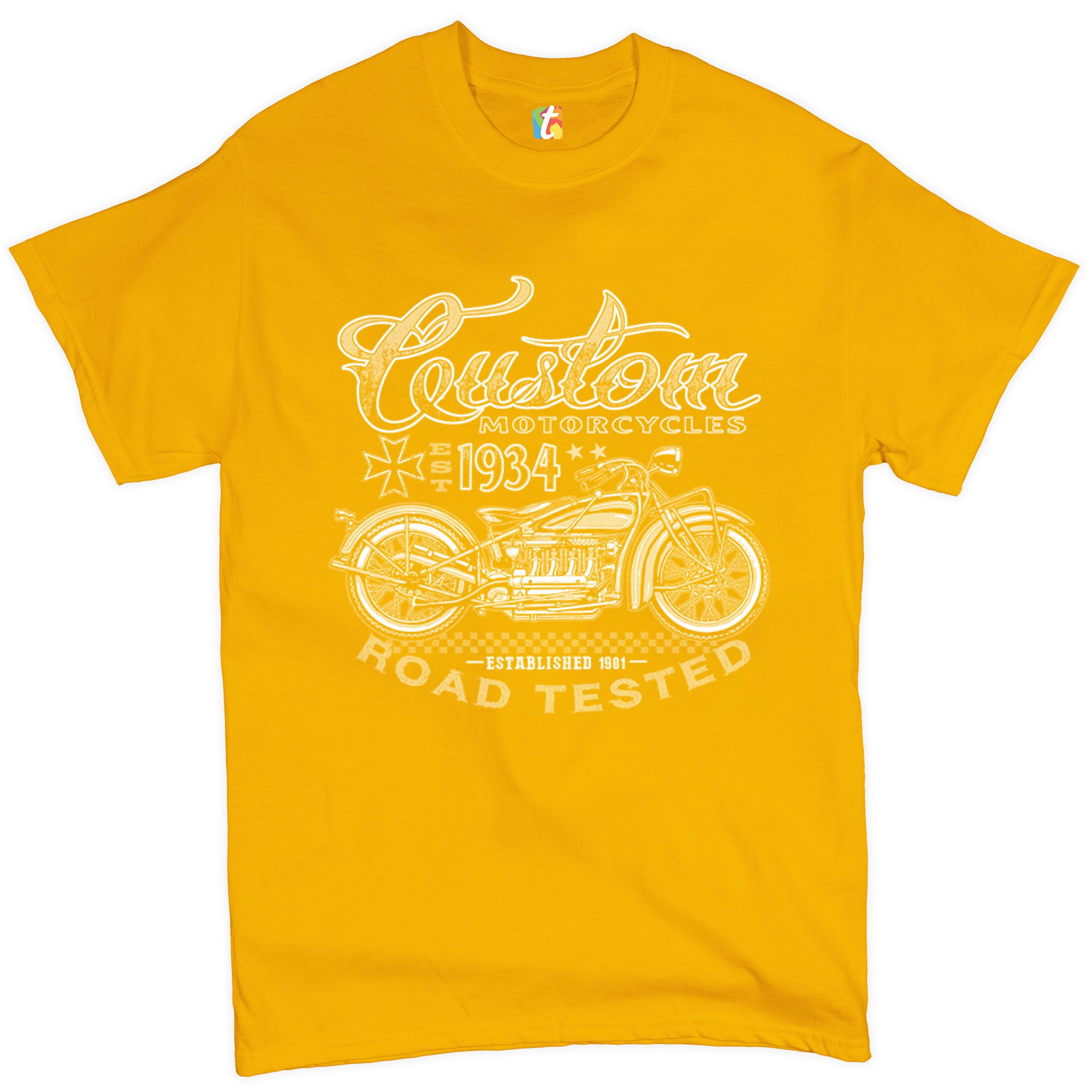 Tee Hunt Custom Motorcycles Road Tested T-Shirt Bobber Biker Gang MC ...