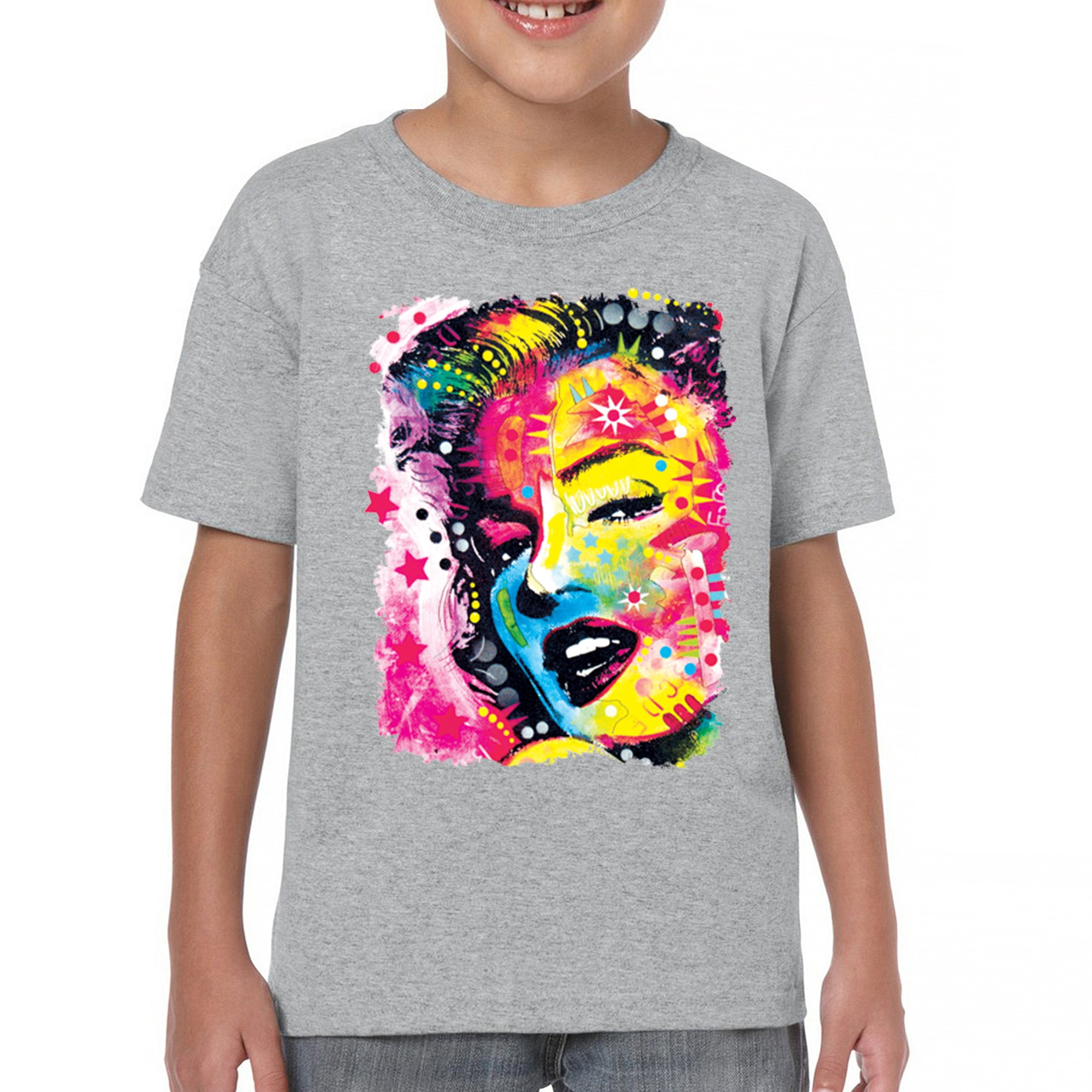 Tee Hunt Dean Russo Colorful Marilyn Youth T-Shirt Neon Hot Symbol ...