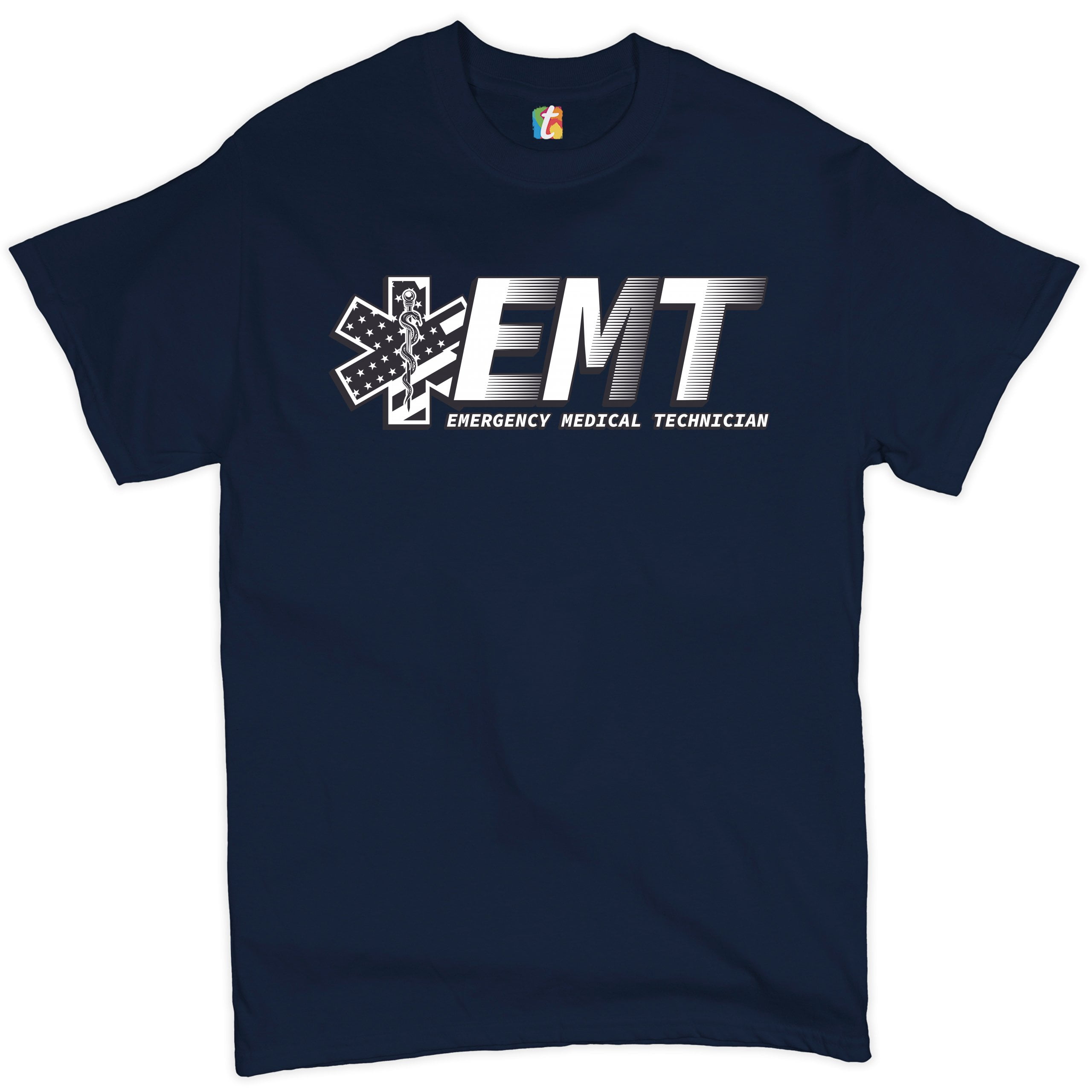 Tee Hunt EMT Emergency Medical Technician T-Shirt EMS Paramedic Star of ...