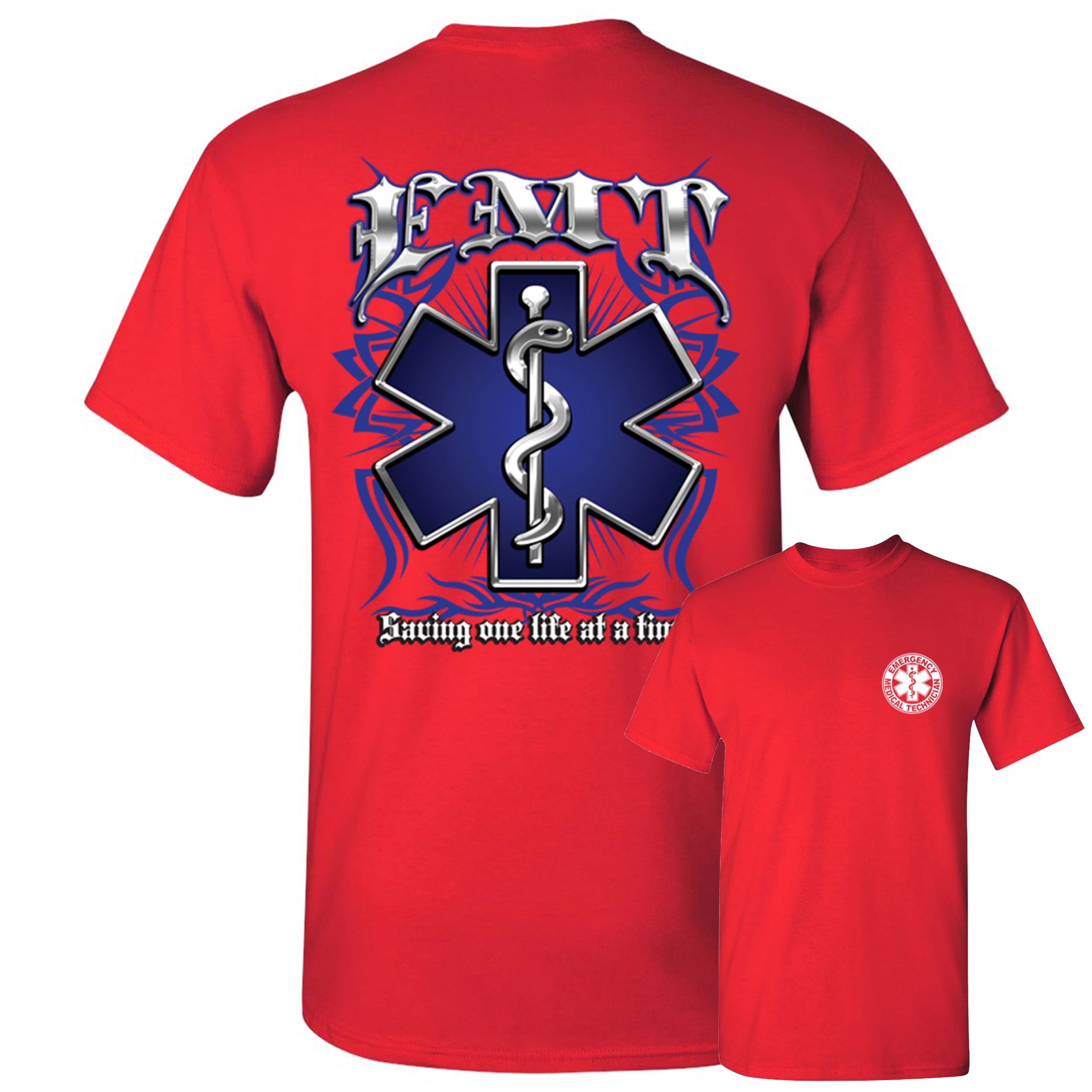 Tee Hunt EMT Saving One Life at a Time T-Shirt Paramedic First ...
