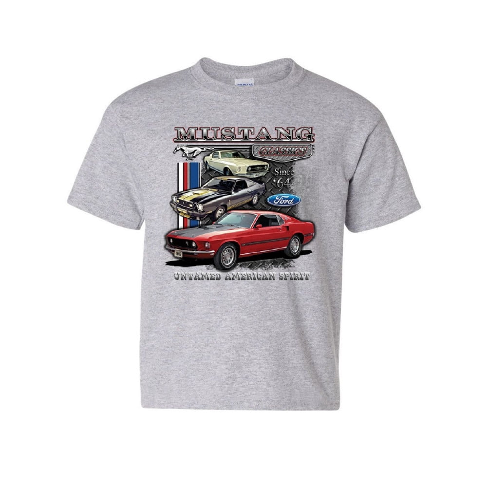Tee Hunt Ford Mustang Classics Youth T-Shirt Muscle Car Untamed ...