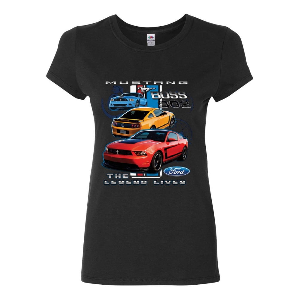Tee Hunt Ford Mustang The Legend Lives Hooded Cotton T-Shirt Shelby ...