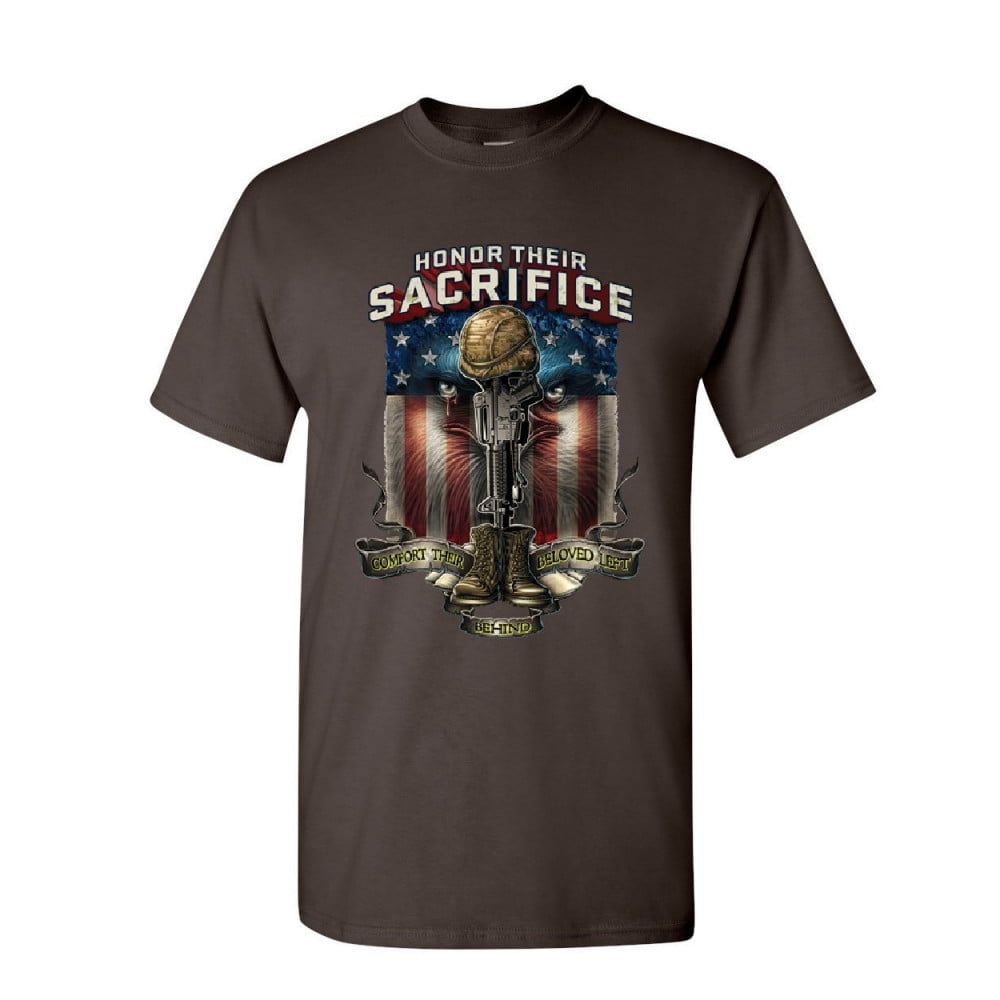 Tee Hunt Honor Their Sacrifice T-Shirt POW MIA Military Remembrance ...