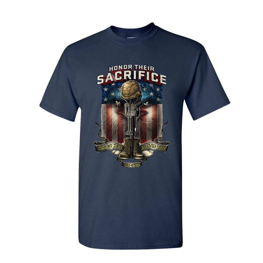 Tee Hunt Honor Their Sacrifice T-Shirt POW MIA Military Remembrance ...