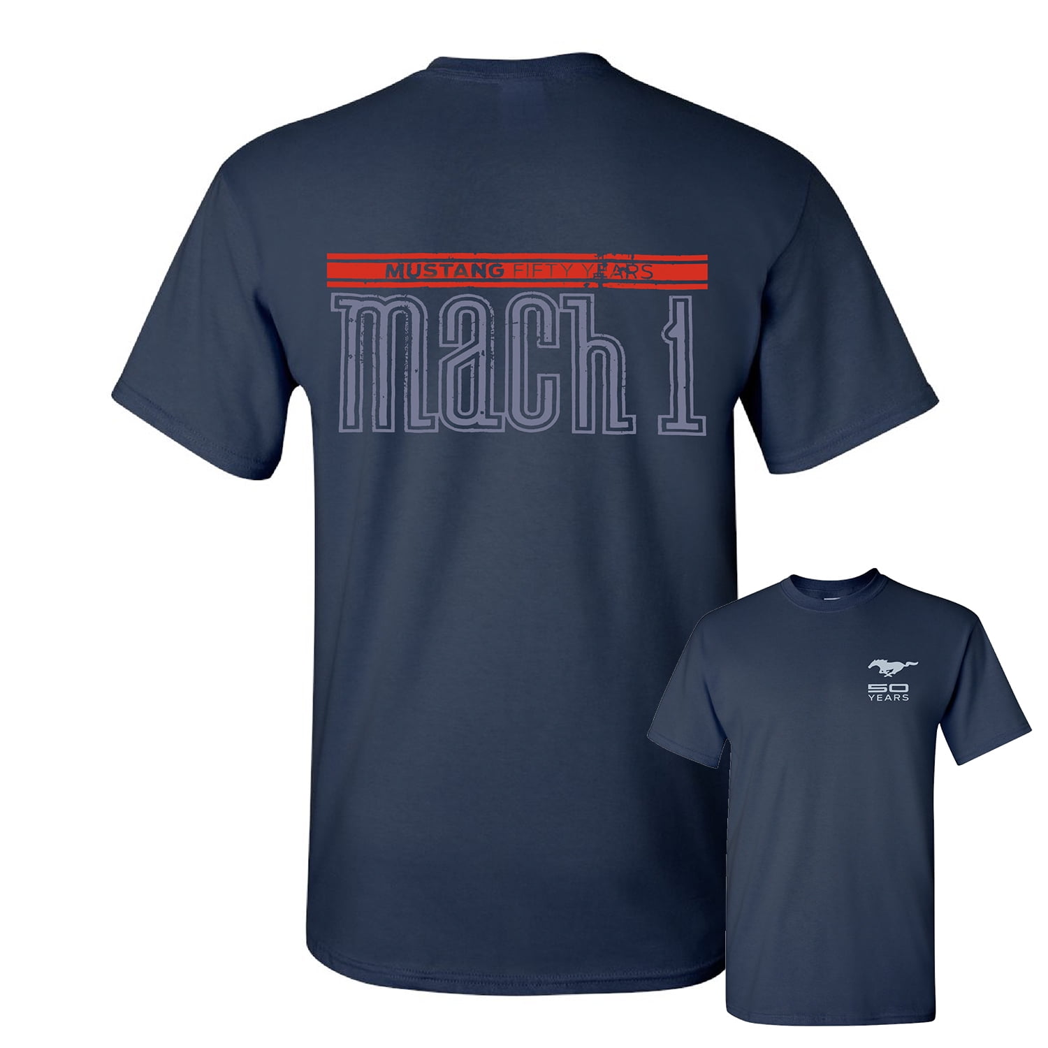 Tee Hunt Licensed Ford Mustang Mach 1 T-Shirt 50th Anniversary Shirt ...