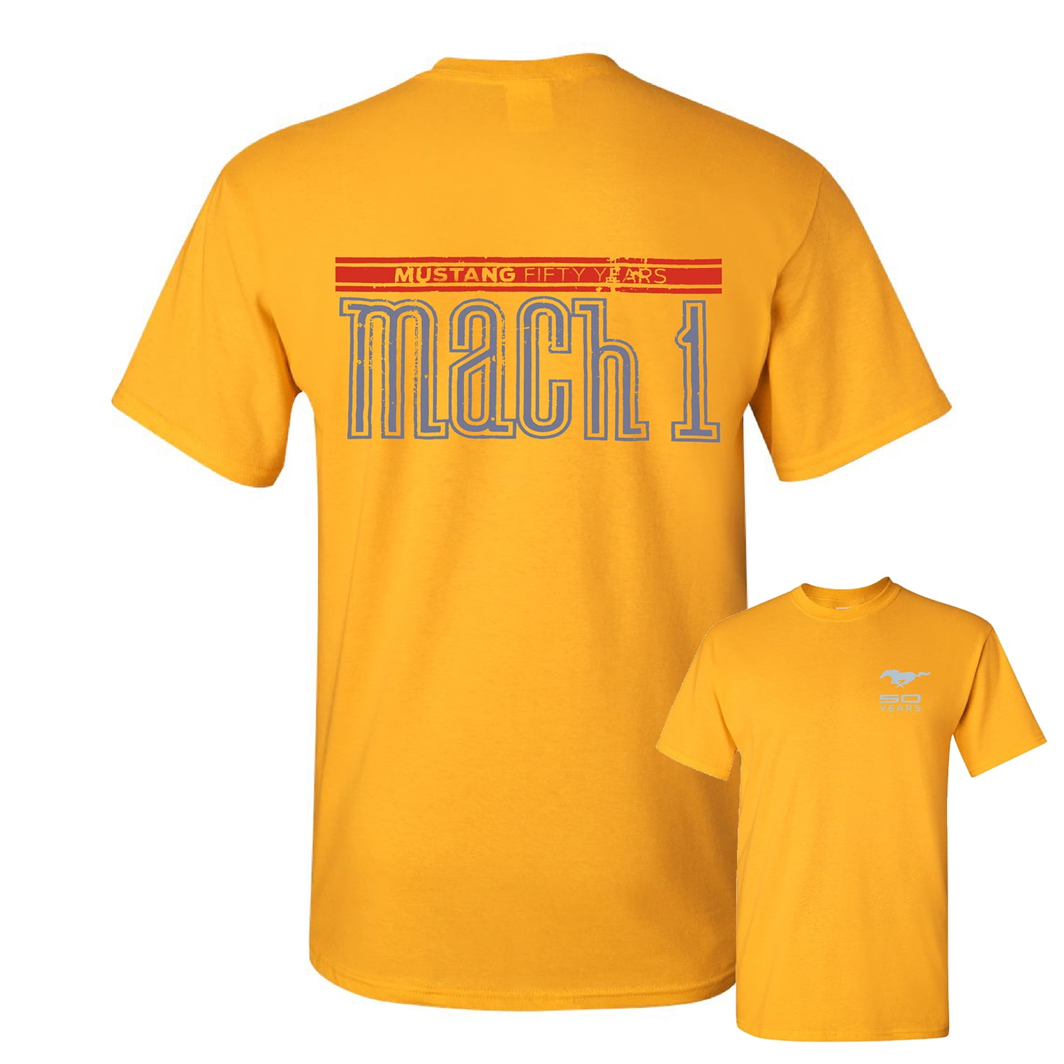 Tee Hunt Licensed Ford Mustang Mach 1 T-Shirt 50th Anniversary Shirt ...