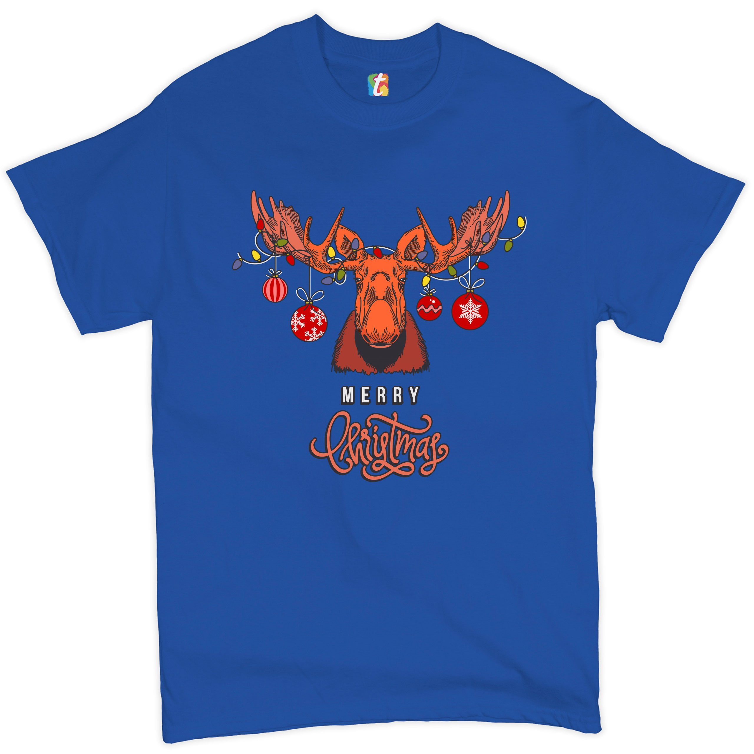Tee Hunt Merry Christmas Buck T-Shirt Reindeer Rudolph Holiday Spirit ...