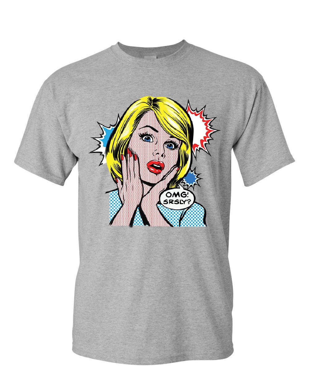 Tee Hunt OMG! Srsly? Funny T-Shirt Vintage Style Comic Sarcastic Pop ...