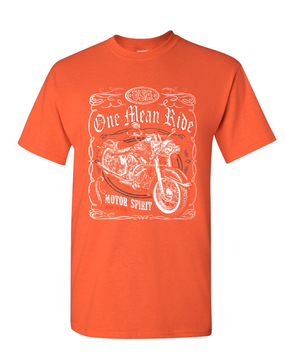 Tee Hunt One Mean Ride T-Shirt Born to Ride Chopper Bobber Route 66 ...