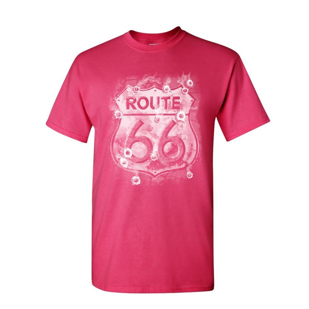 Tee Hunt Route 66 T-Shirt Bullet Holes The Mother Road American Highway ...