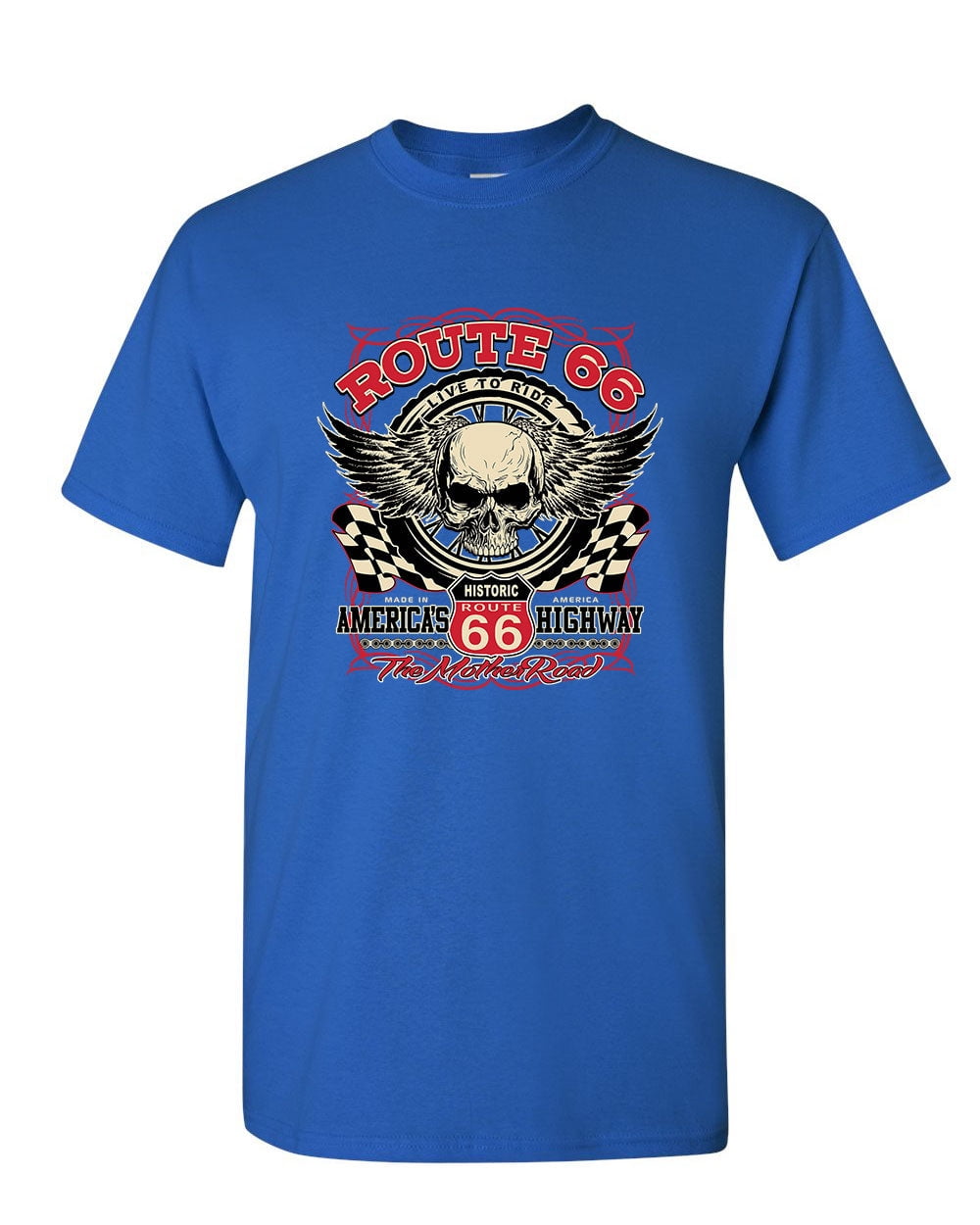 Tee Hunt Route 66 The Mother Road T-Shirt Live to Ride America's ...