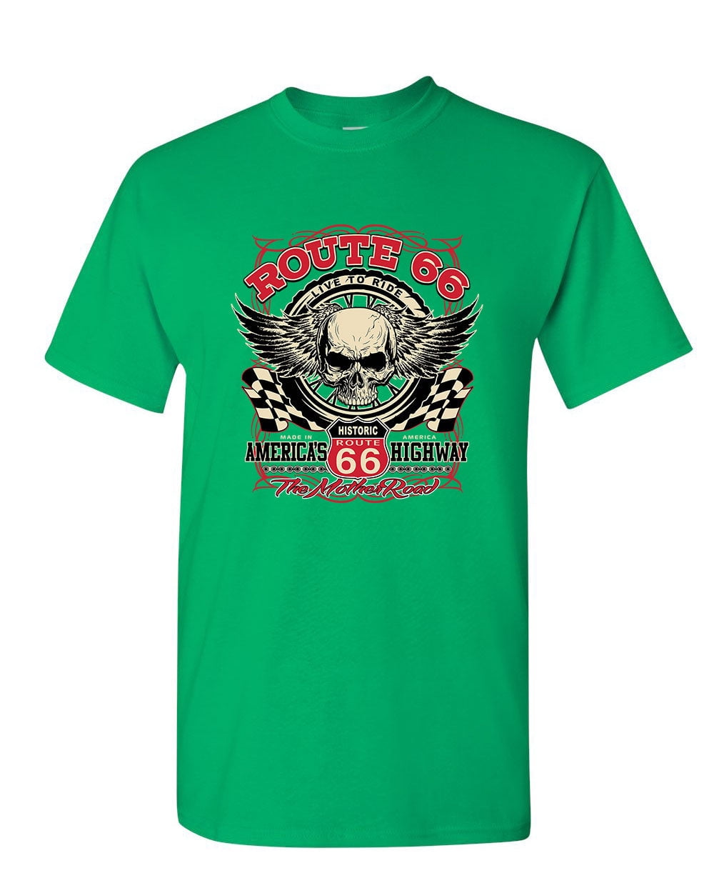 Tee Hunt Route 66 The Mother Road T-Shirt Live to Ride America's ...