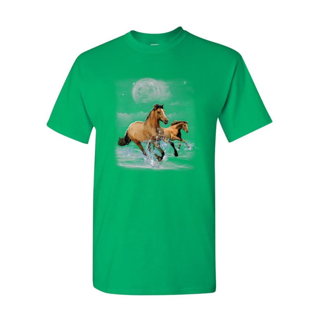 Tee Hunt Running Wild Horses T-Shirt Wildlife Mustangs Nature Animals ...