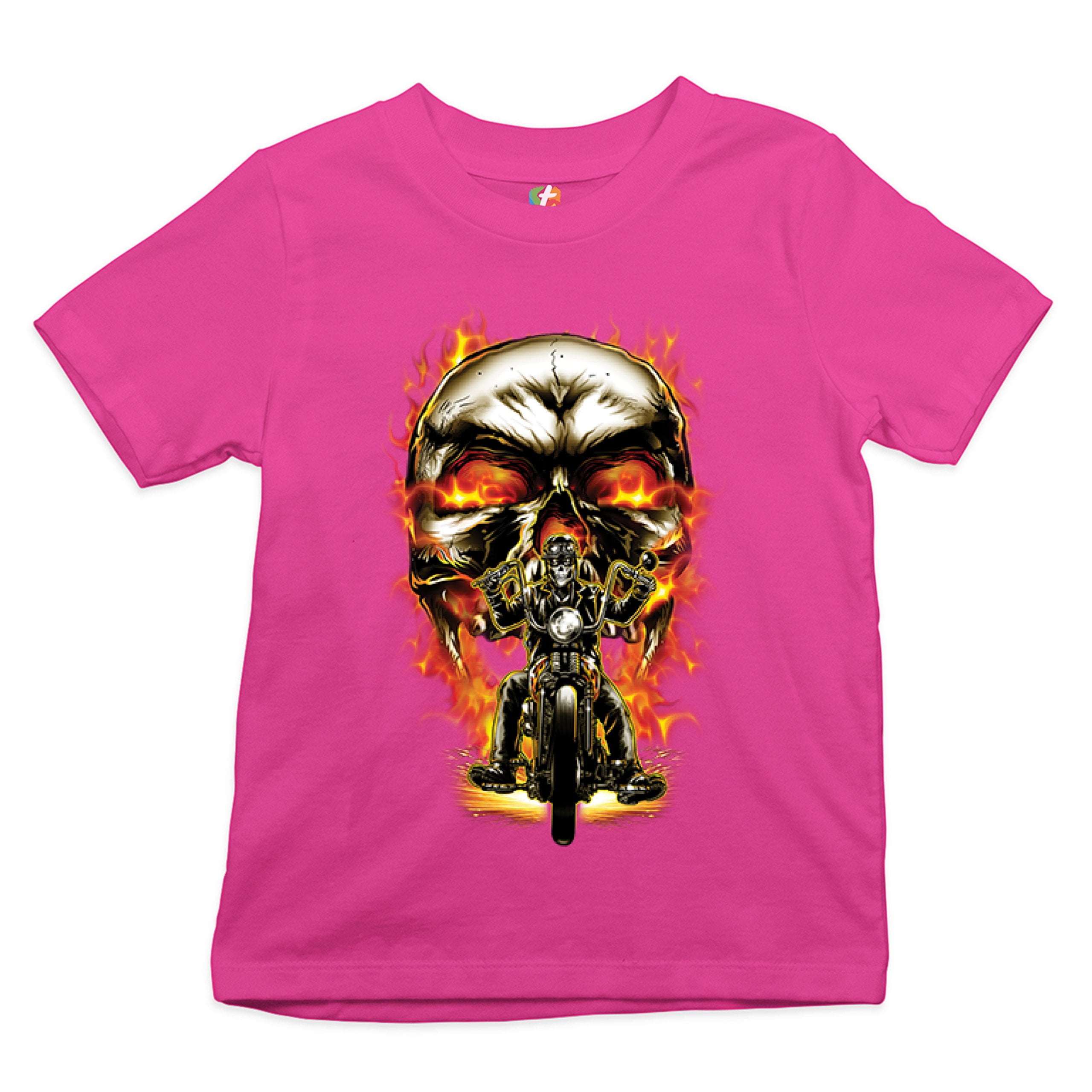 Tee Hunt Skeleton Rider Youth T-Shirt Route 66 Chopper Biker from Hell ...