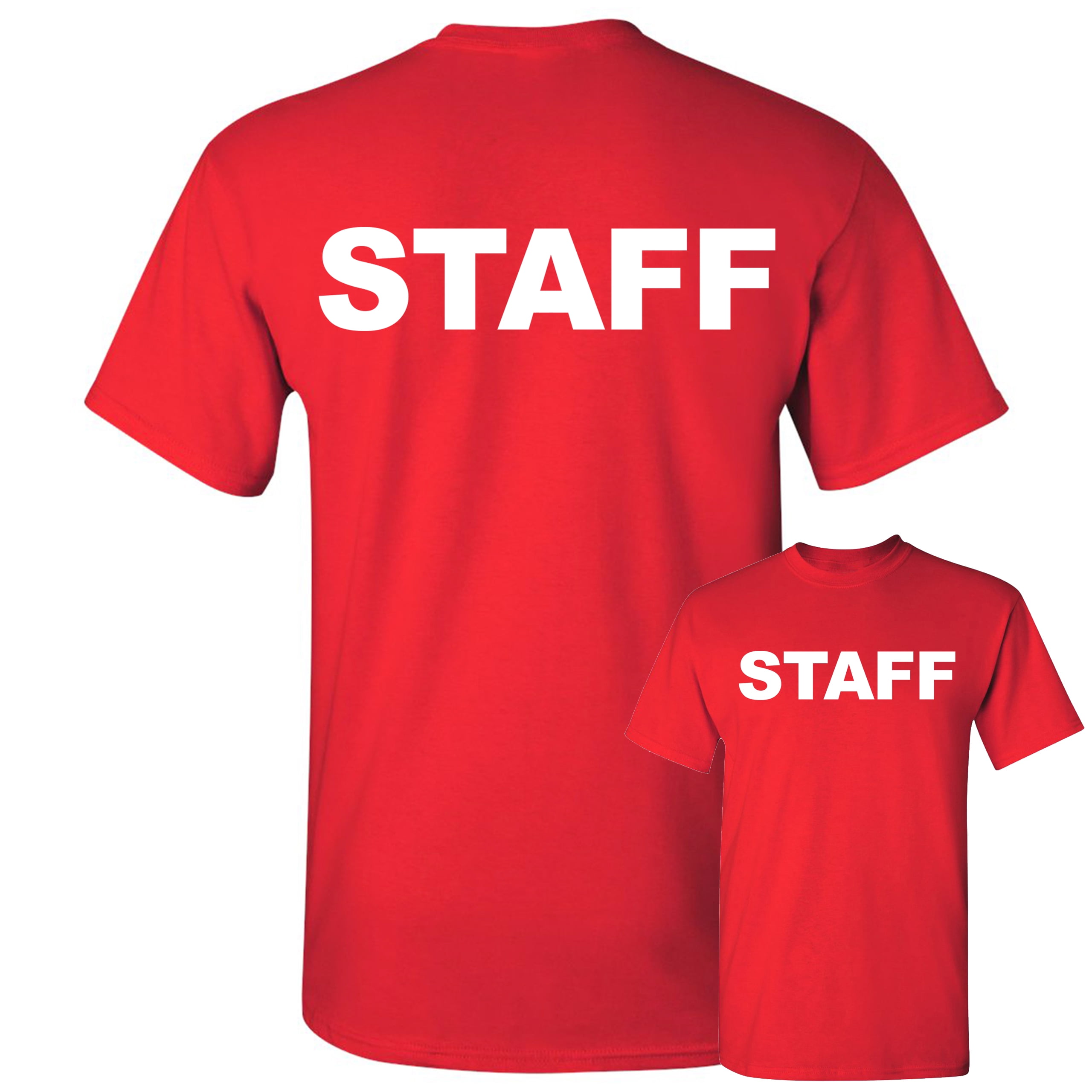 Tee Hunt Staff T-Shirt Event Staff Uniform Employee Party Security Mens ...