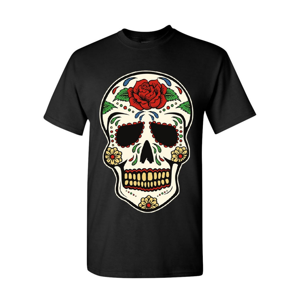 Tee Hunt Sugar Skull Calavera T-Shirt Dia de Los Muertos Day of The ...