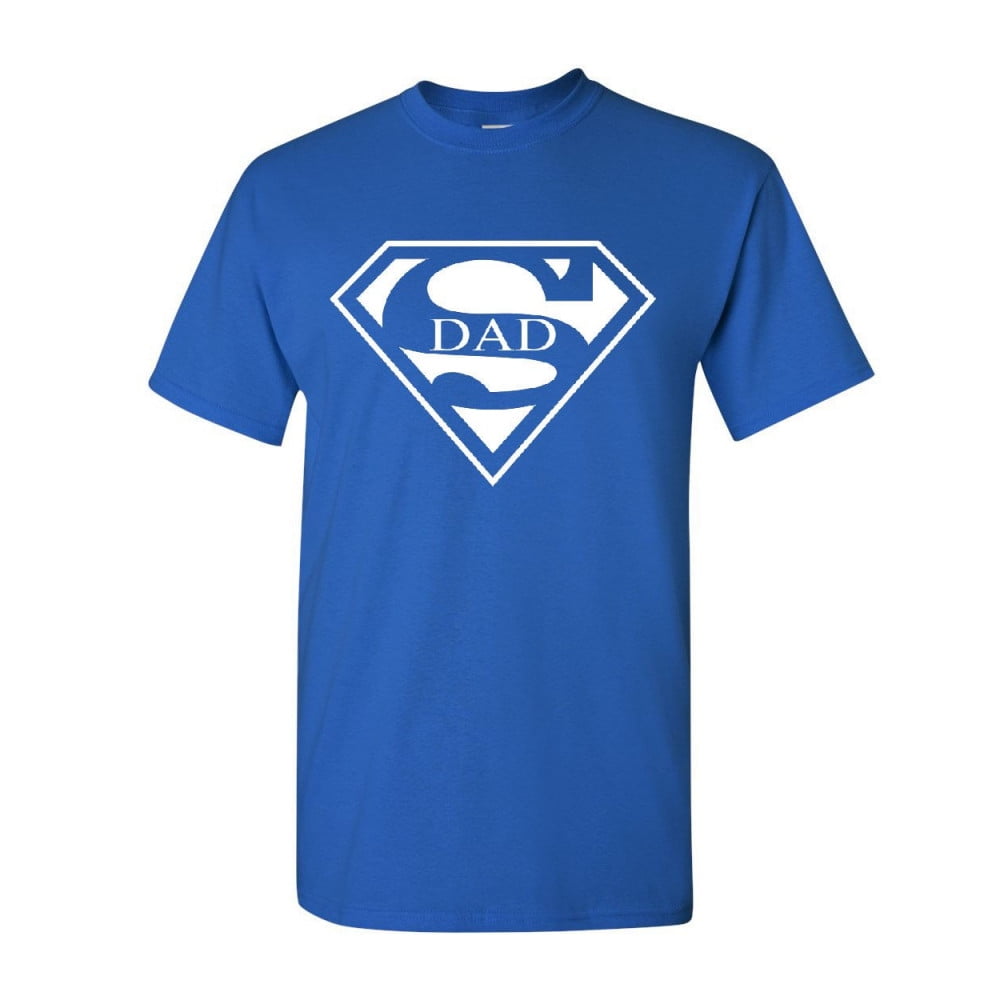 Tee Hunt Super Dad T-Shirt Funny Superhero Father's Day Shirt, Blue, Small - Walmart.com