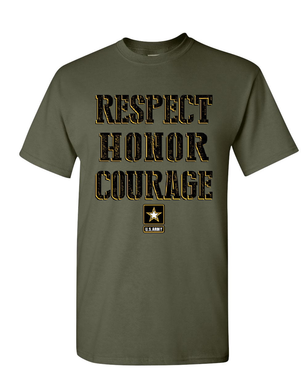 Tee Hunt United States Army T-Shirt Respect Honor Courage U. S ...
