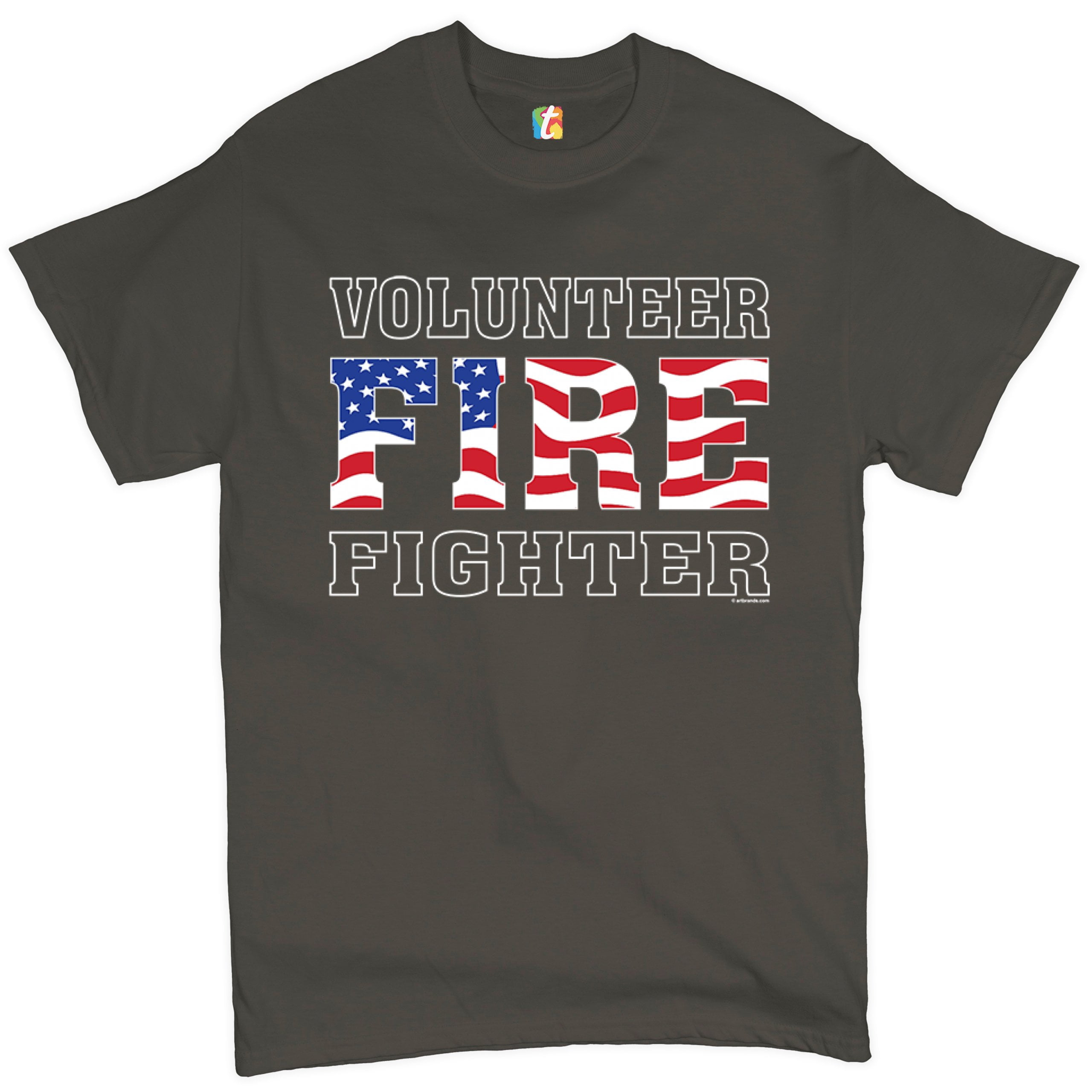 Tee Hunt Volunteer Fire Fighter T-Shirt Fire and Rescue Courage ...