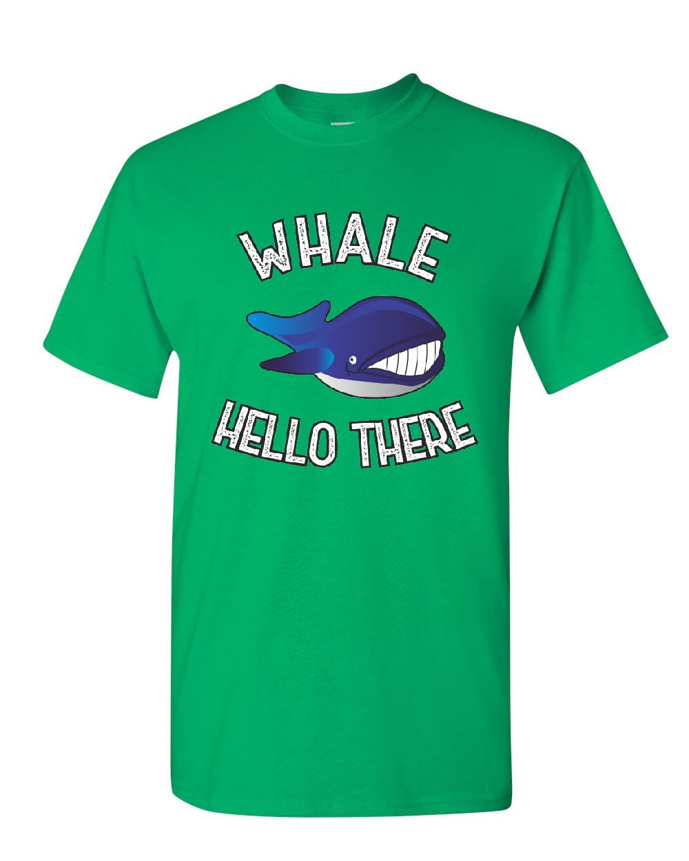 Tee Hunt Whale Hello There T-Shirt Funny Wildlife Ocean Cute Pun ...