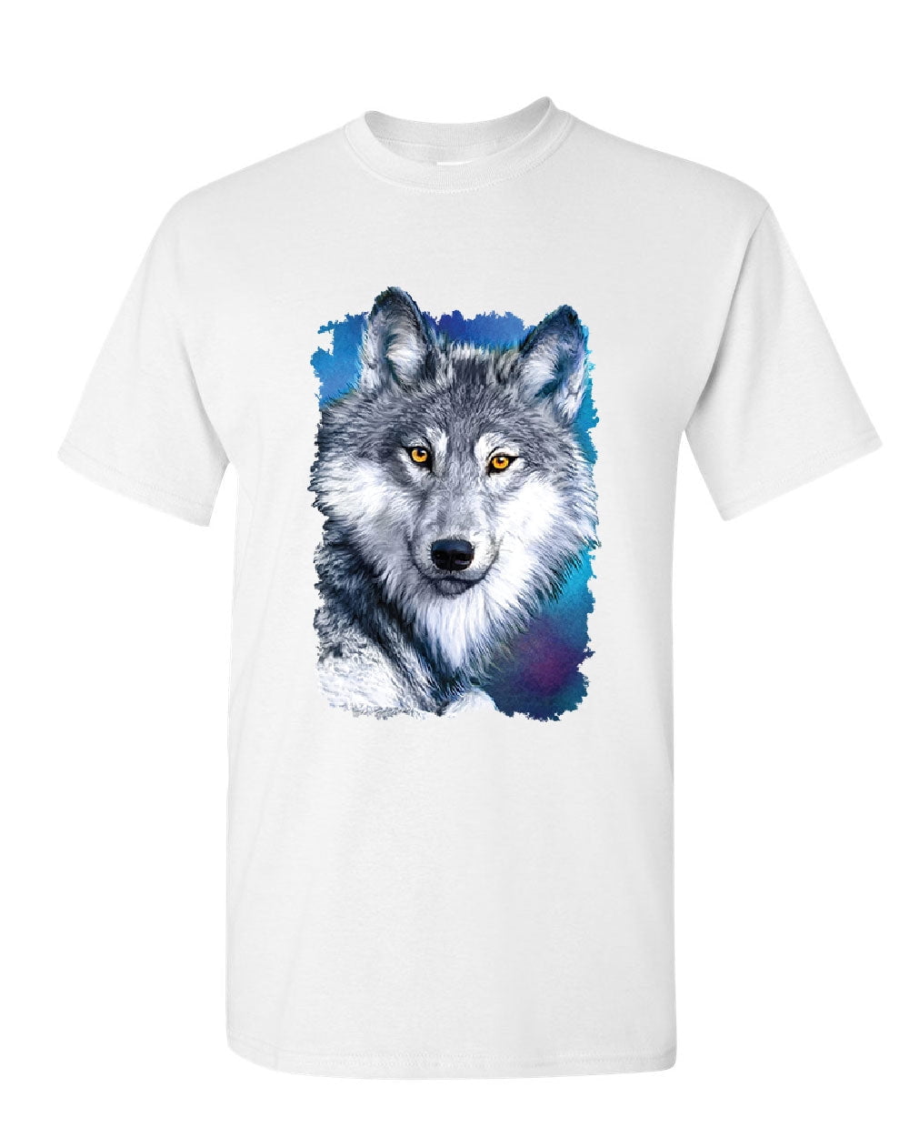 Tee Hunt White Wolf Head T-Shirt Into The Wild Wildlife Howl Wolf Pack ...