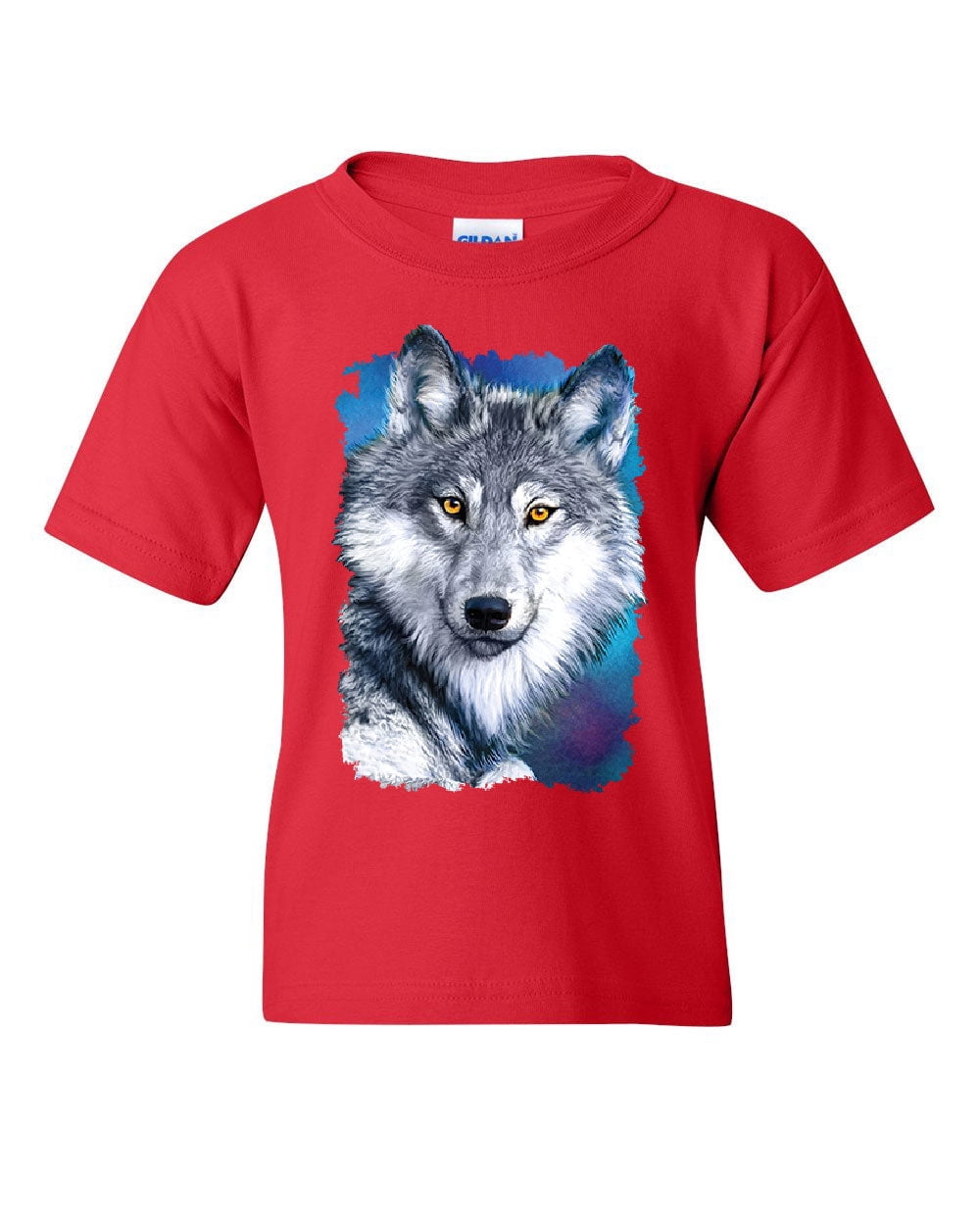 Tee Hunt White Wolf Head Youth T-Shirt Into the Wild Wildlife Howl Wolf ...