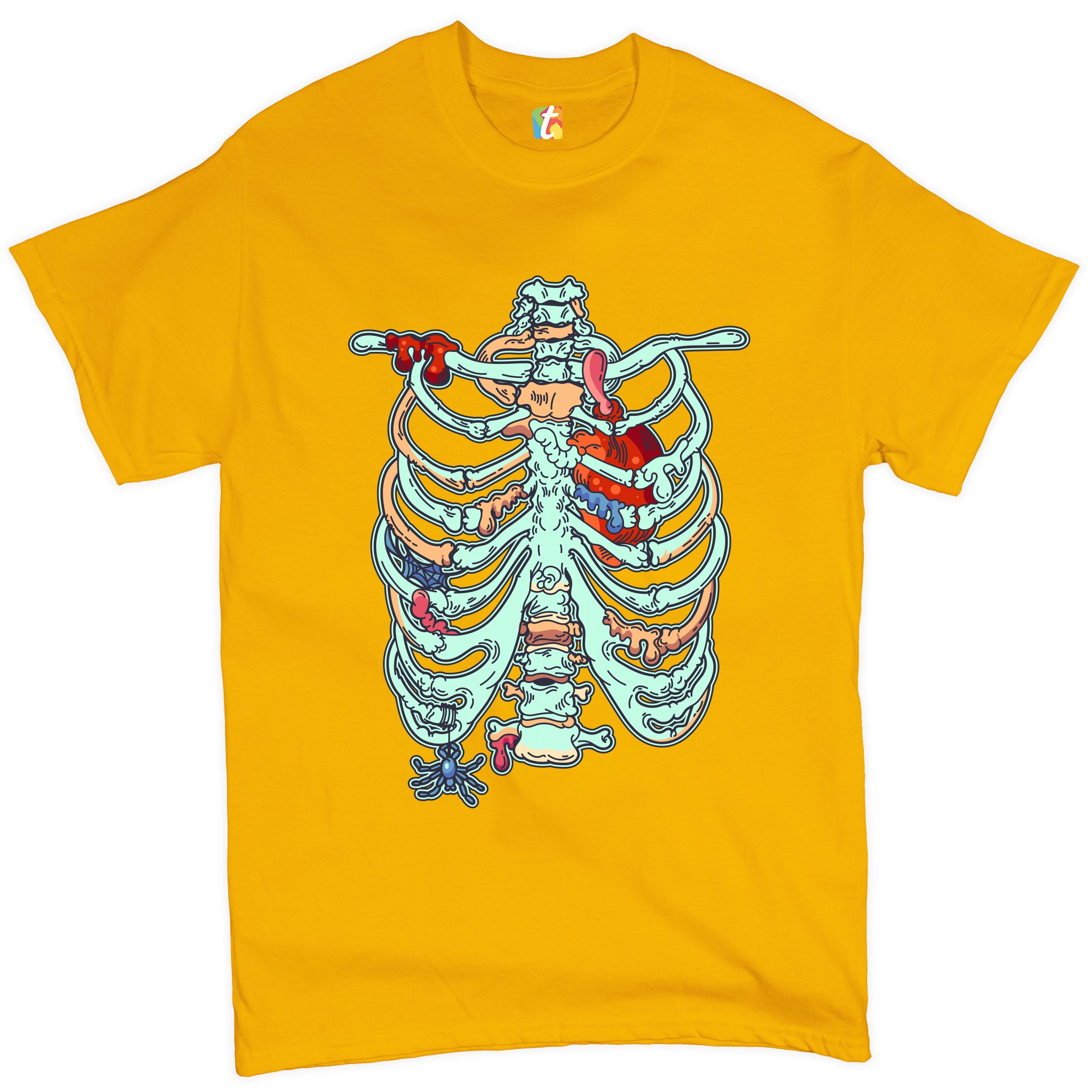 Tee Hunt Zombie Rib Cage T-Shirt All Hallows' Eve Spooky Halloween ...