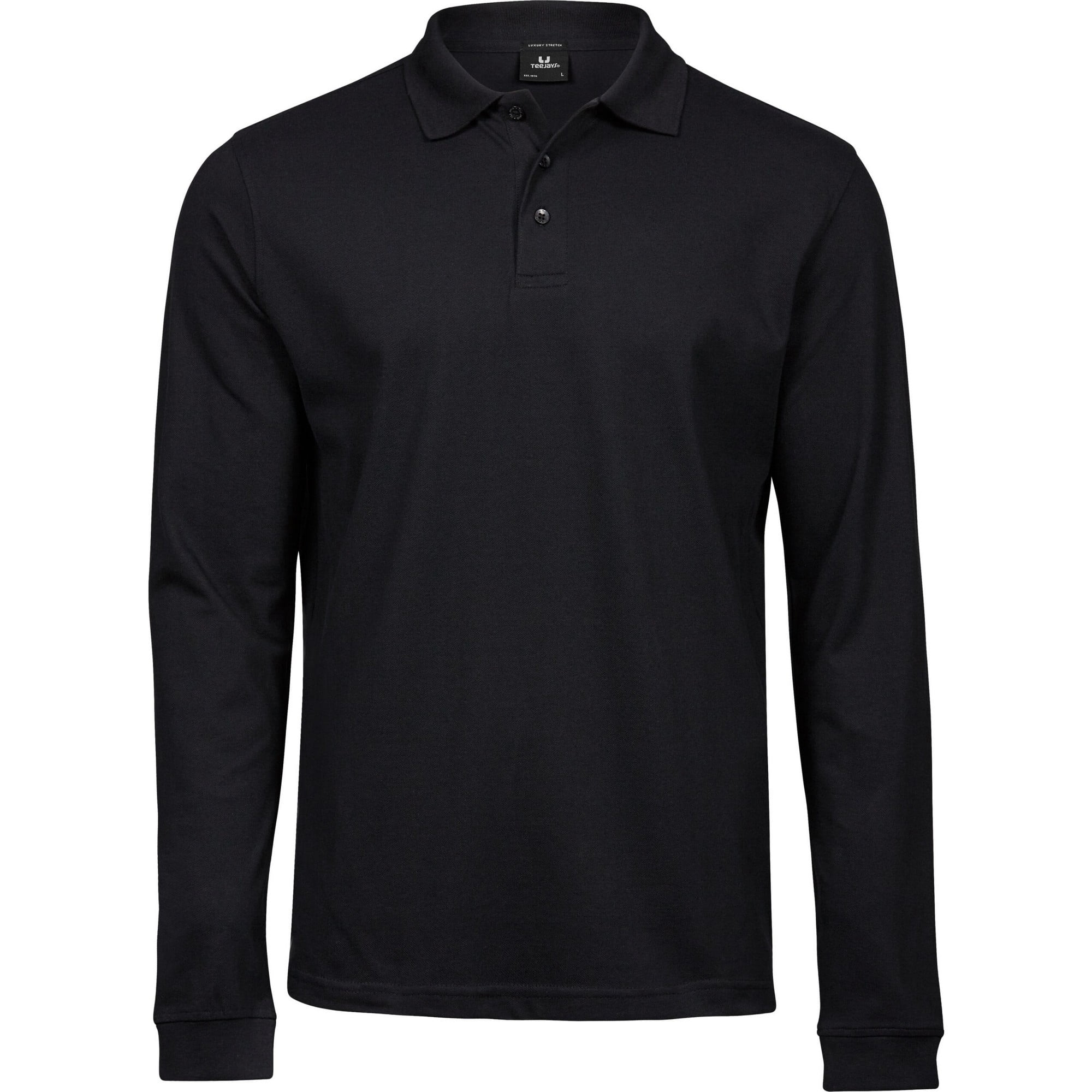 Tee Jays Mens Luxury Stretch Long-Sleeved Polo Shirt - Walmart.com