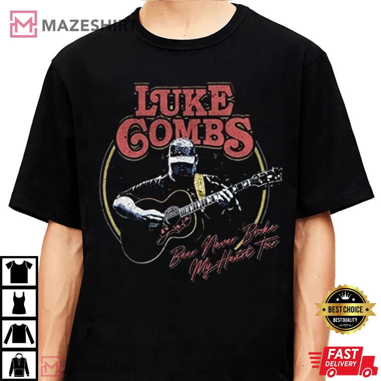 Tee Luke Combs Beer Never Broke My Heart T-Shirt for Men and Women, up ...