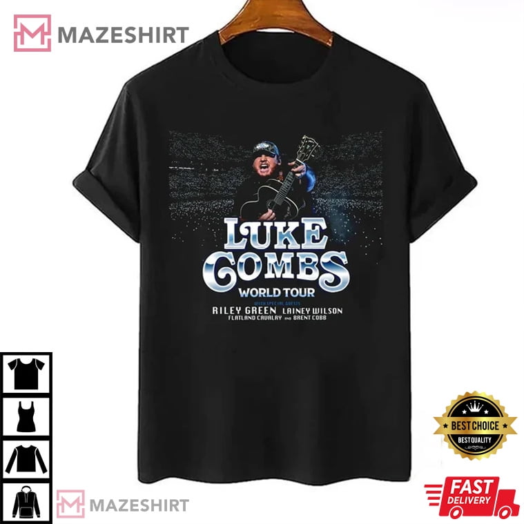 Tee Luke Combs With The World Tour 2022 T-Shirt for Men and Women, up ...