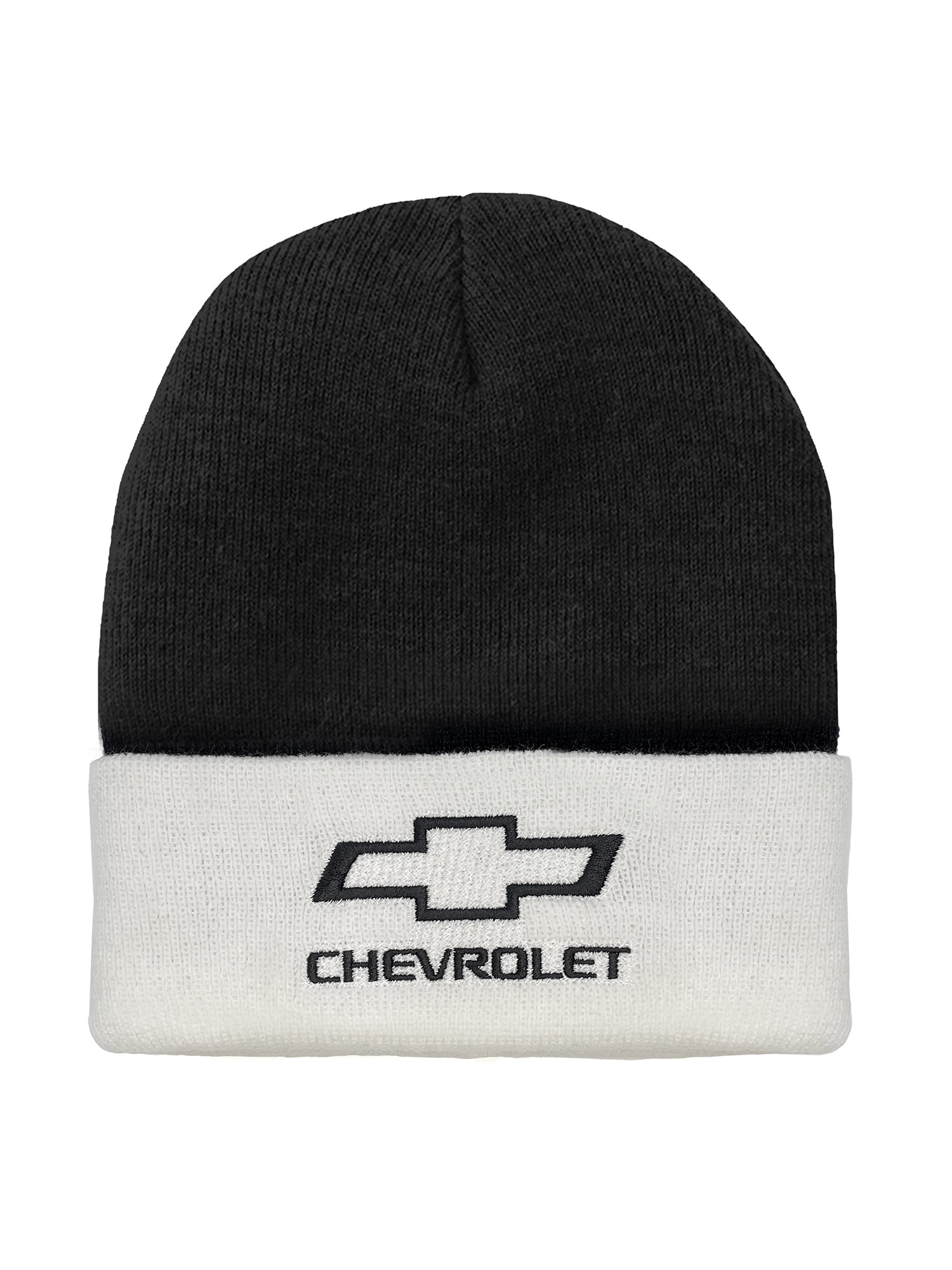 Tee Luv Chevrolet Bowtie Car Logo Black and White Beanie - Walmart.com