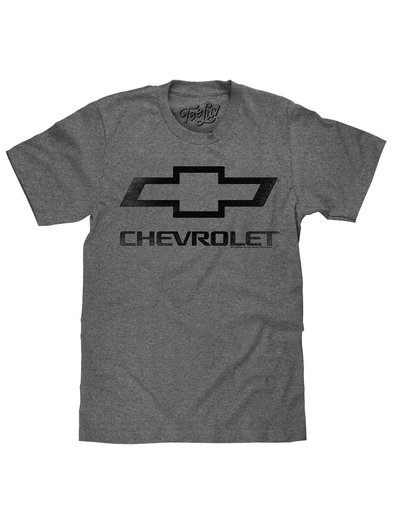 Tee Luv Men's Distressed Chevrolet Bowtie Graphic Shirt, XL, Heather ...