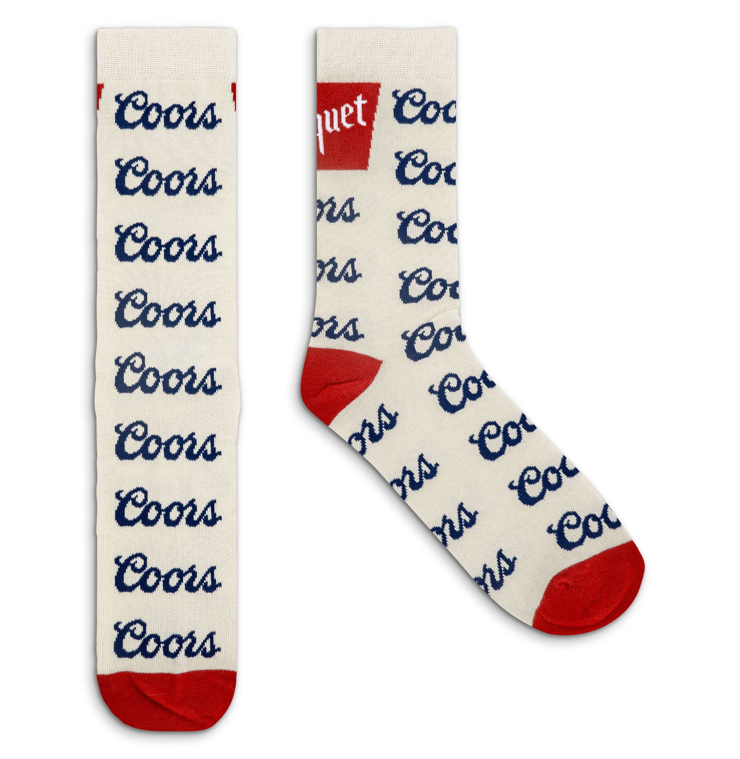 Tee Luv Coors Banquet Beer Brand Crew Socks (Men's) - Walmart.com