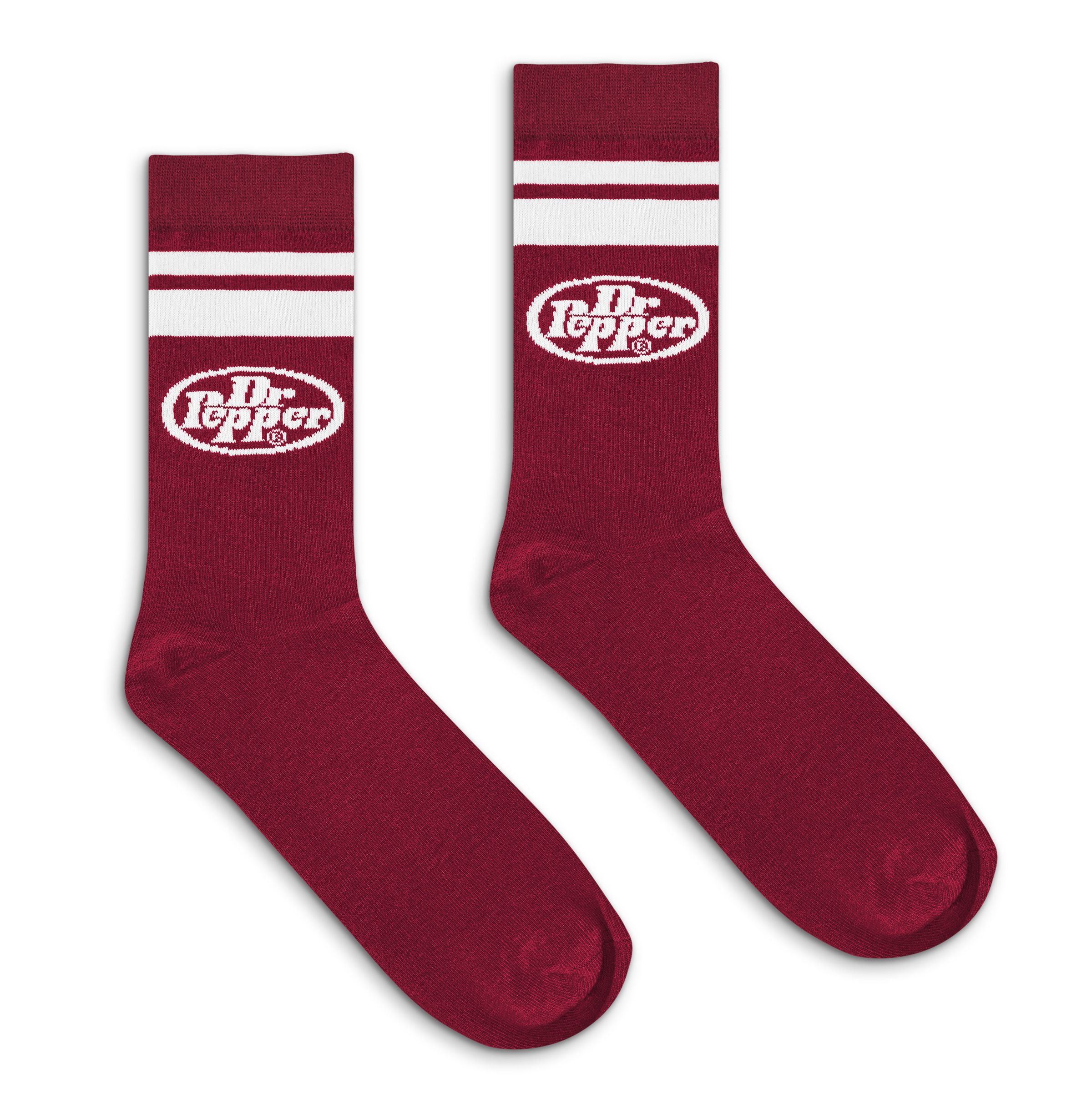 Tee Luv Dr Pepper Oval Soda Logo Crew Socks (Men's) - Walmart.com