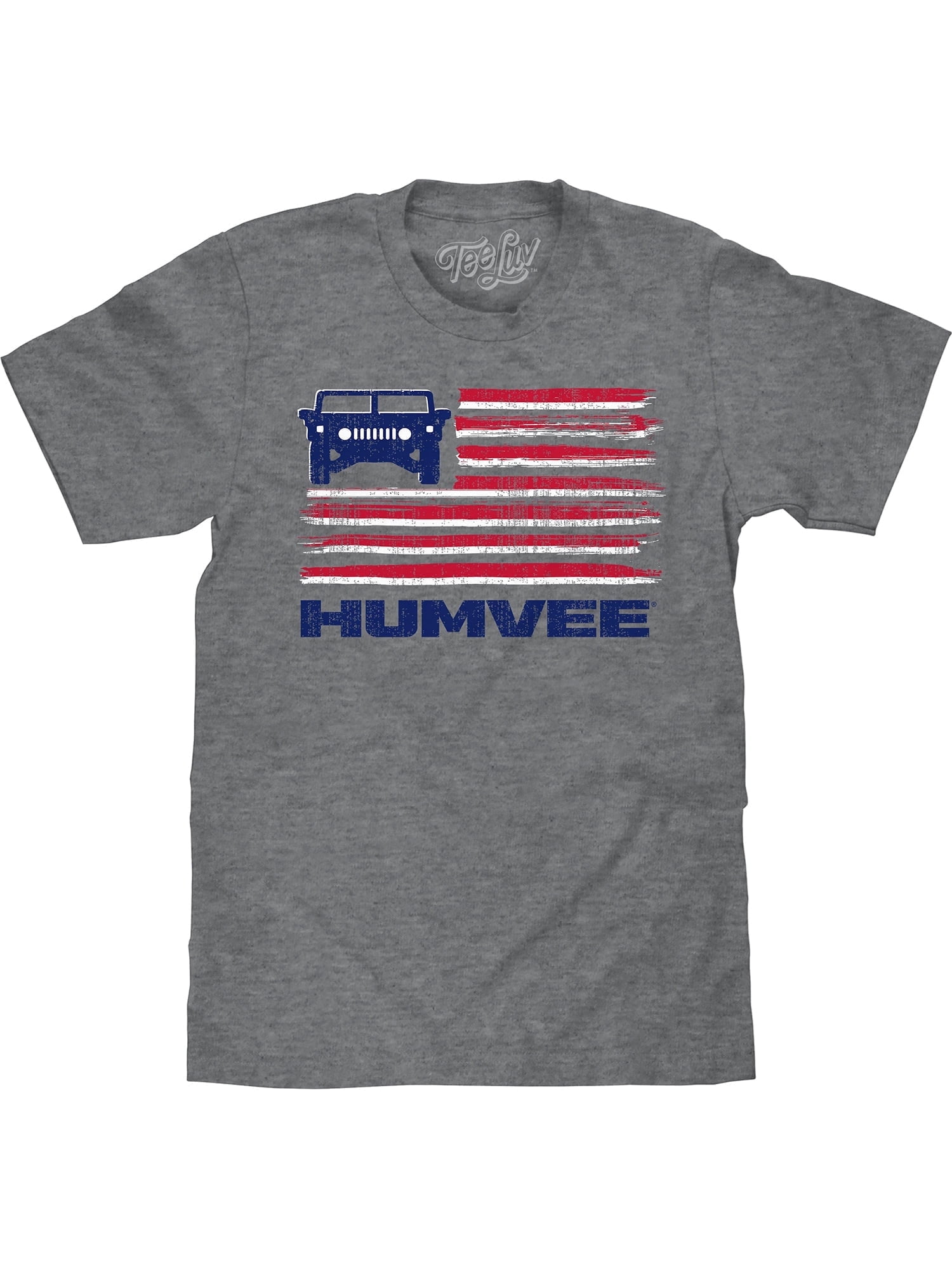 Tee Luv Faded Humvee American Flag Retro T-Shirt (Men's) (M) - Walmart.com