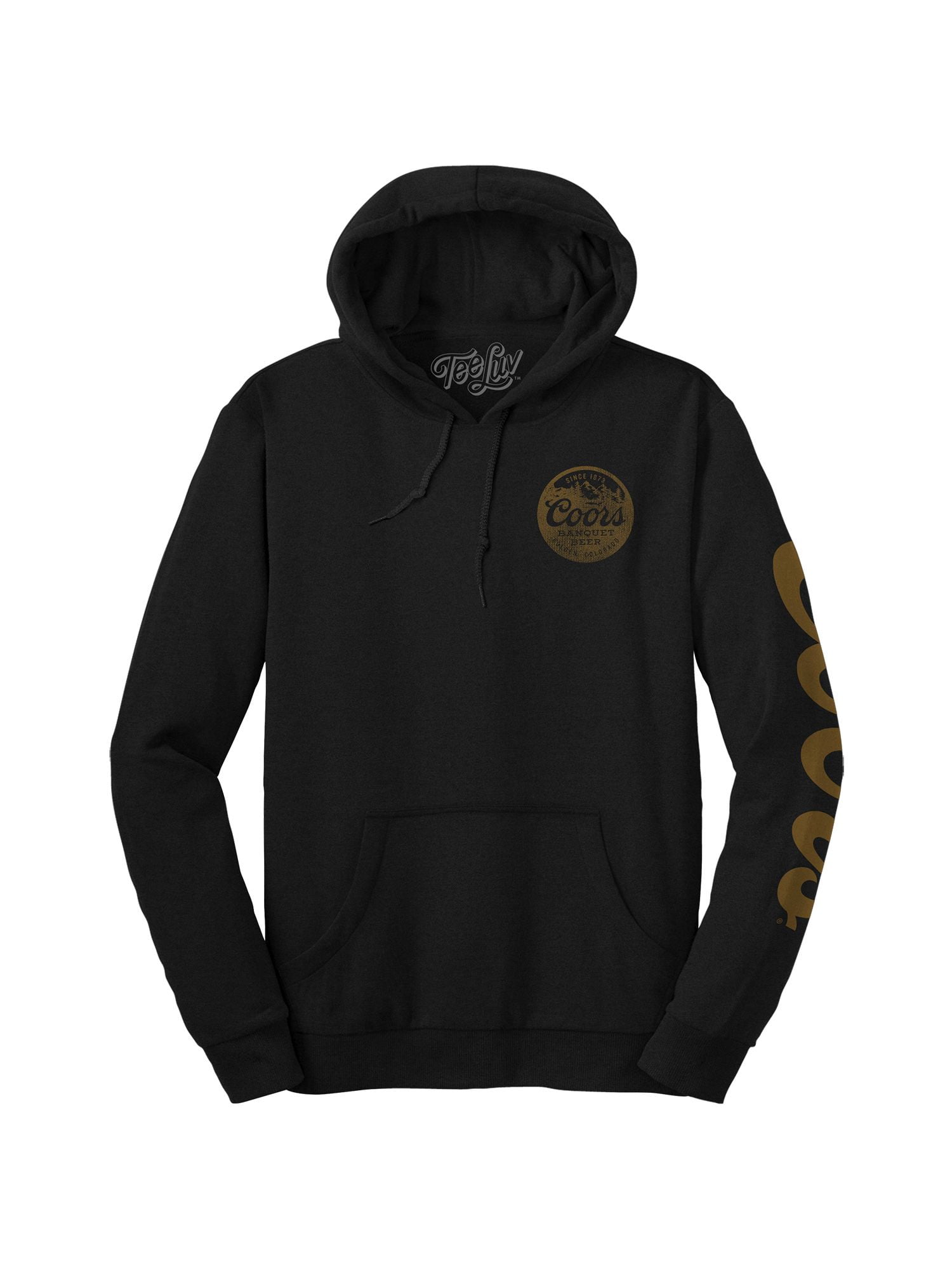 Tee Luv Men's Coors Banquet Beer Faded Forest Graphic Hoodie (M ...