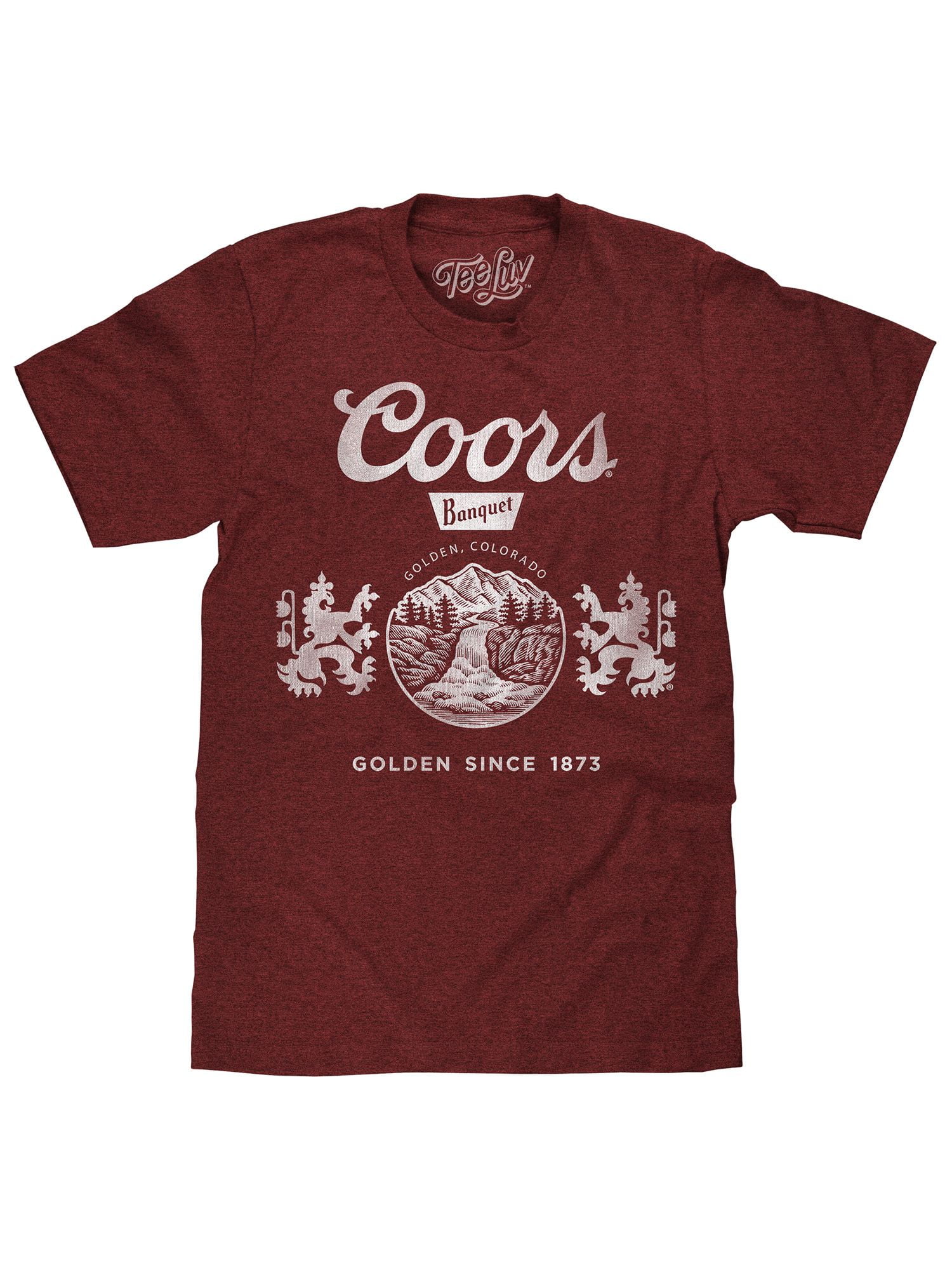 Tee Luv Men's Coors Banquet Beer Golden Colorado T-Shirt (XXL ...